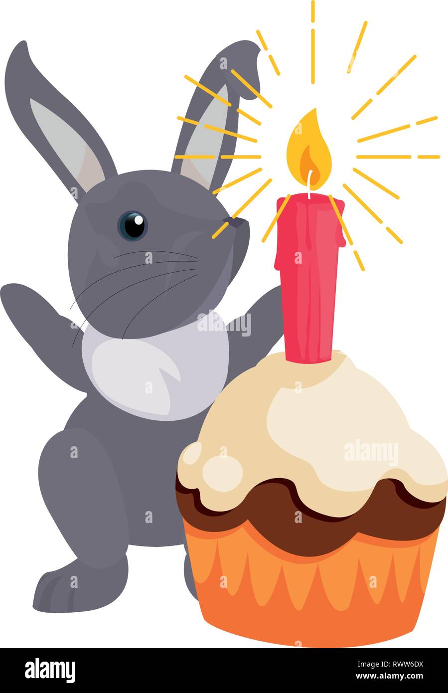 Easter bunny cupcake Stock Vector Images - Alamy