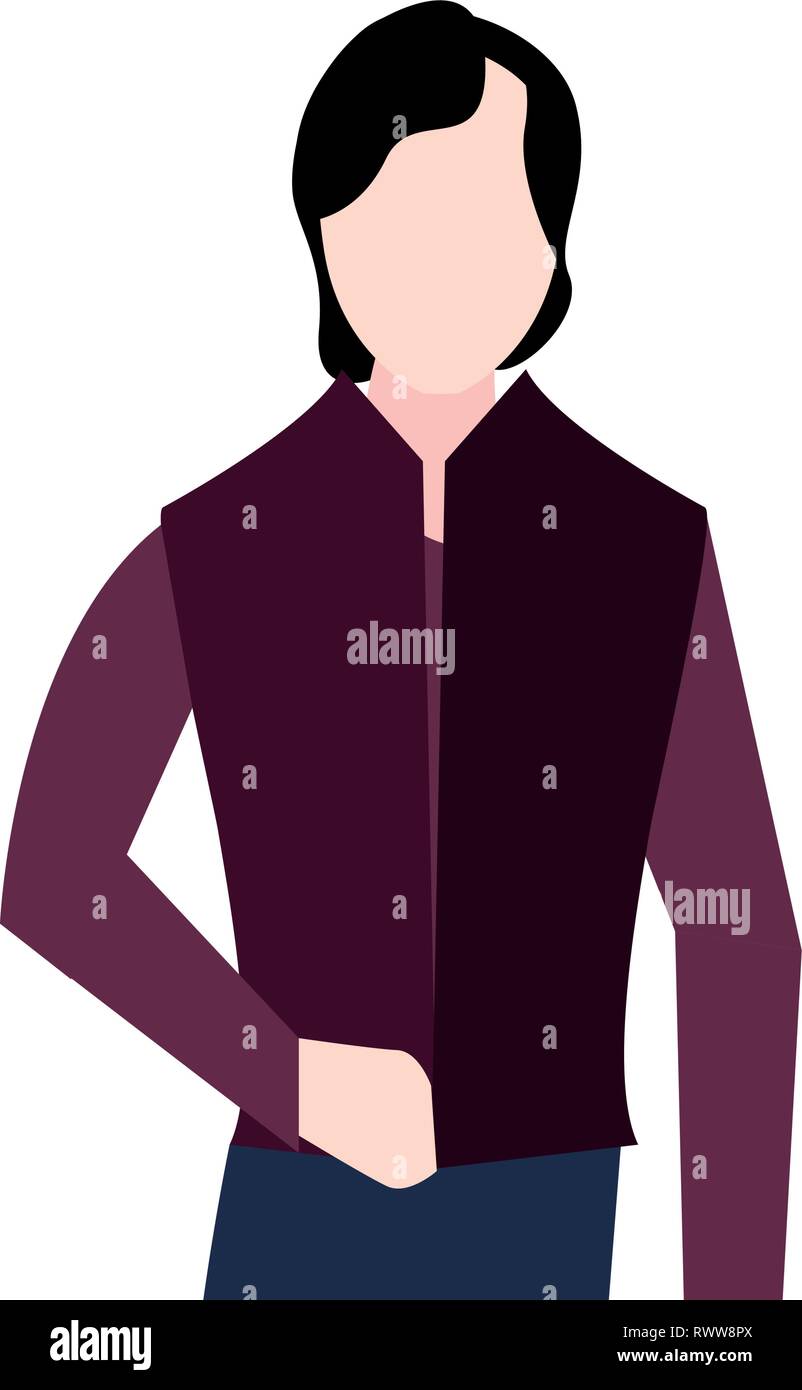 man portrait on white background vector illustration vector ...