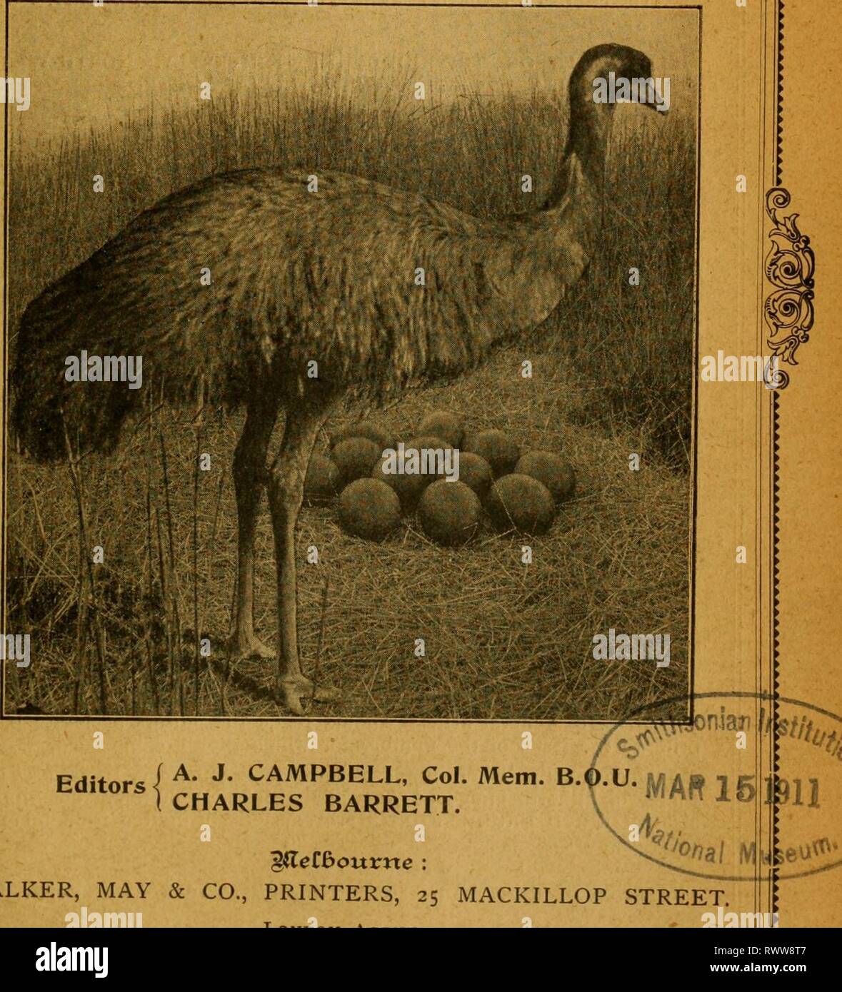 The Emu official organ Stock Photo - Alamy