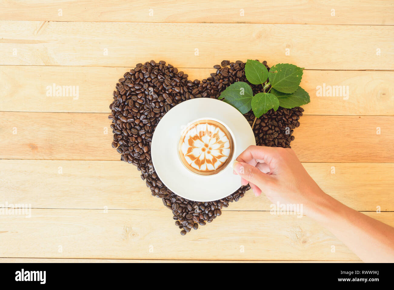 Coffee bean heart shape hi-res stock photography and images - Alamy
