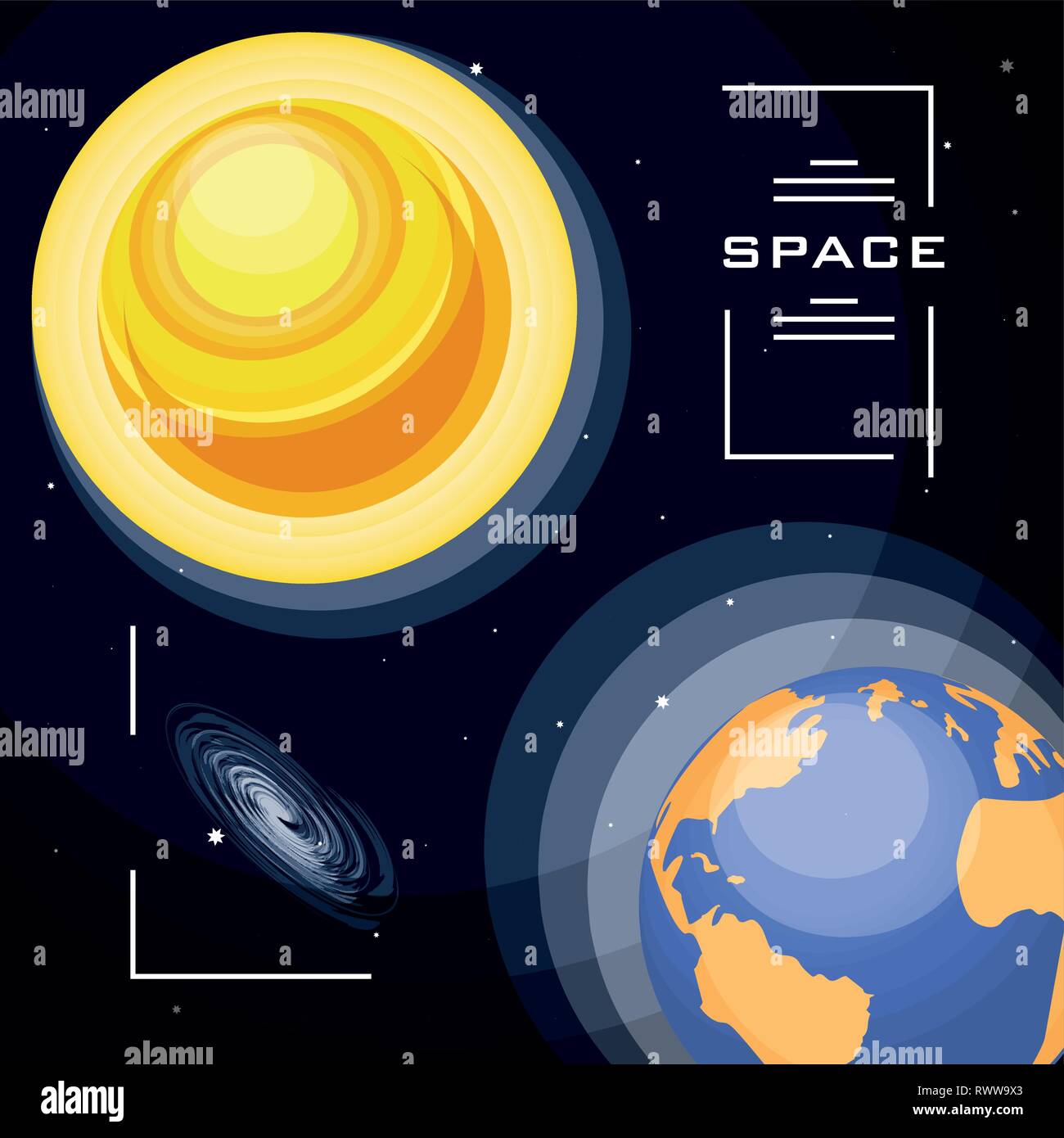 Cosmos majestic Stock Vector Images - Alamy