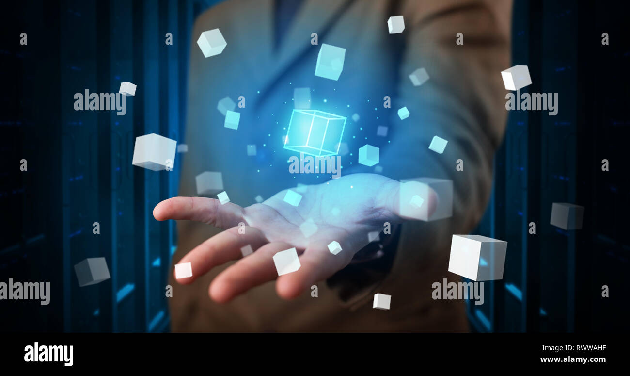 Cube projection icon white background hi-res stock photography and ...