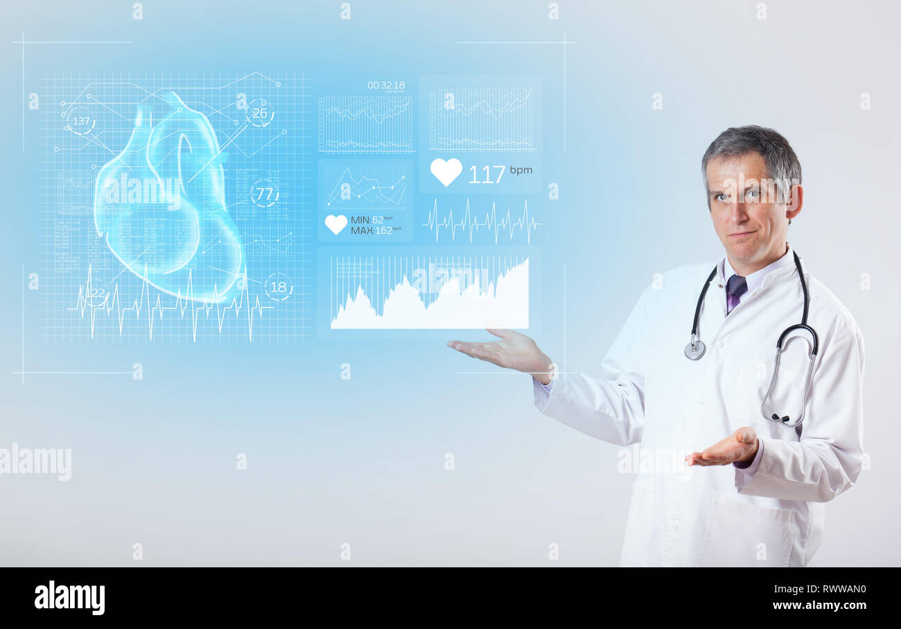 Experienced cardiologist presenting the test results Stock Photo - Alamy