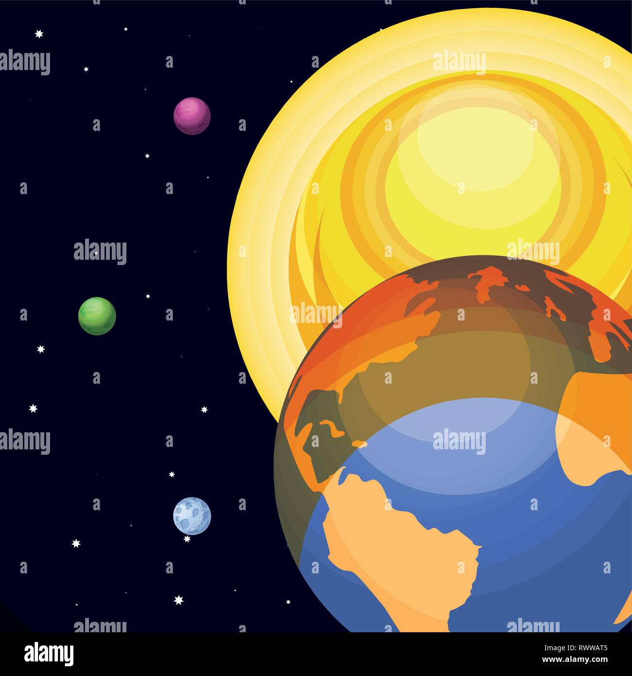 Cosmos majestic Stock Vector Images - Alamy