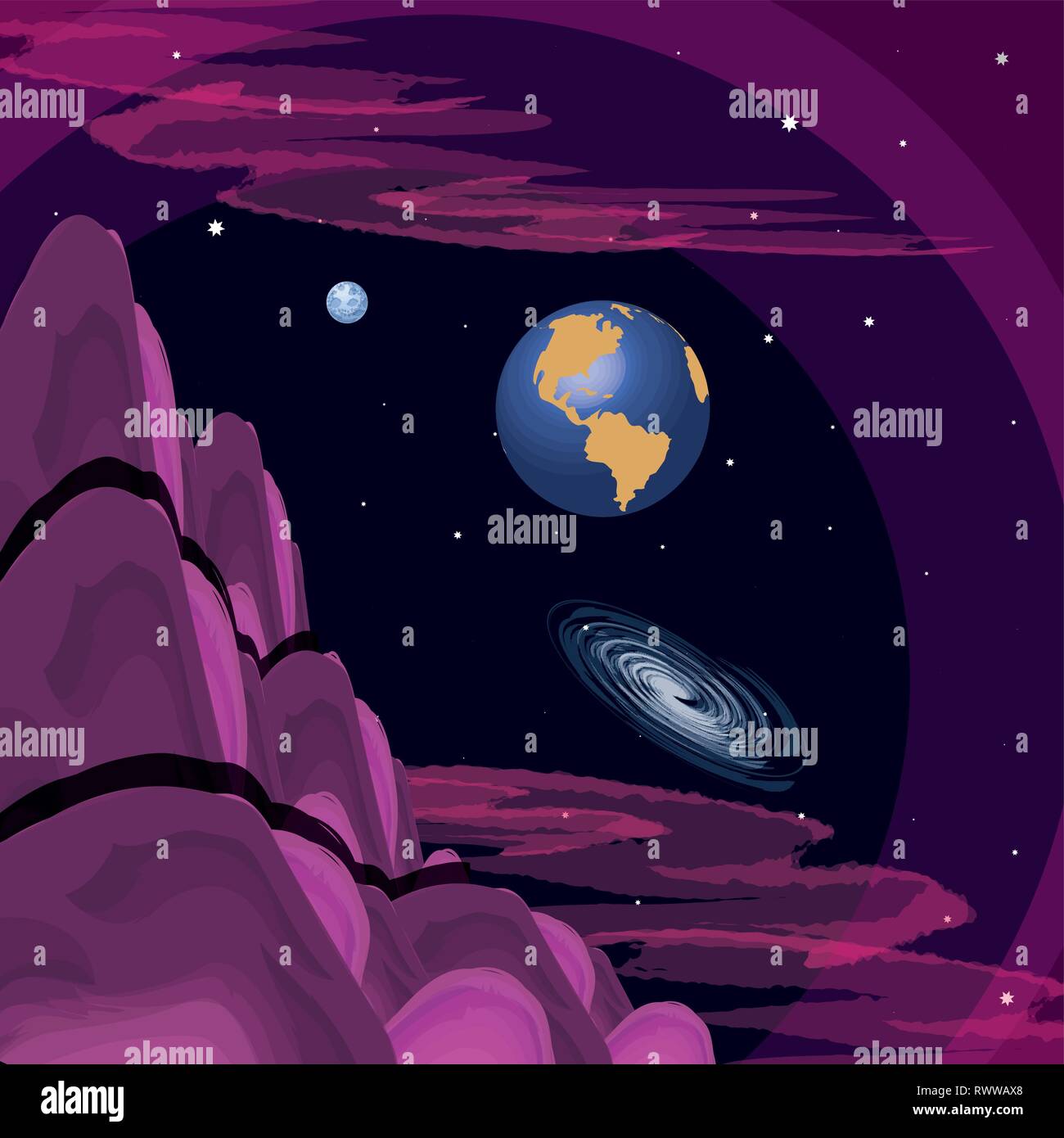 Cosmos majestic Stock Vector Images - Alamy