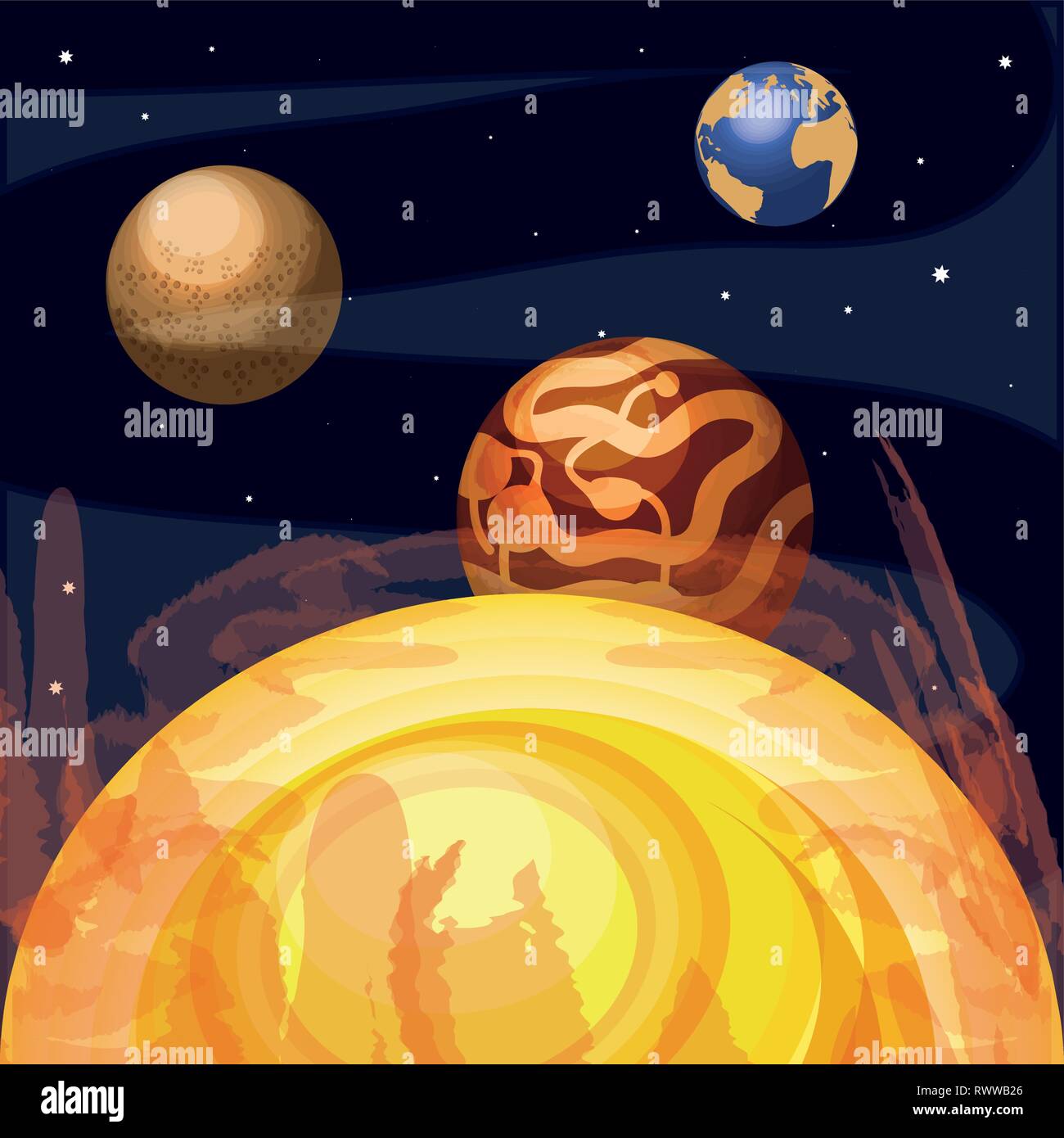 Cosmos majestic Stock Vector Images - Alamy