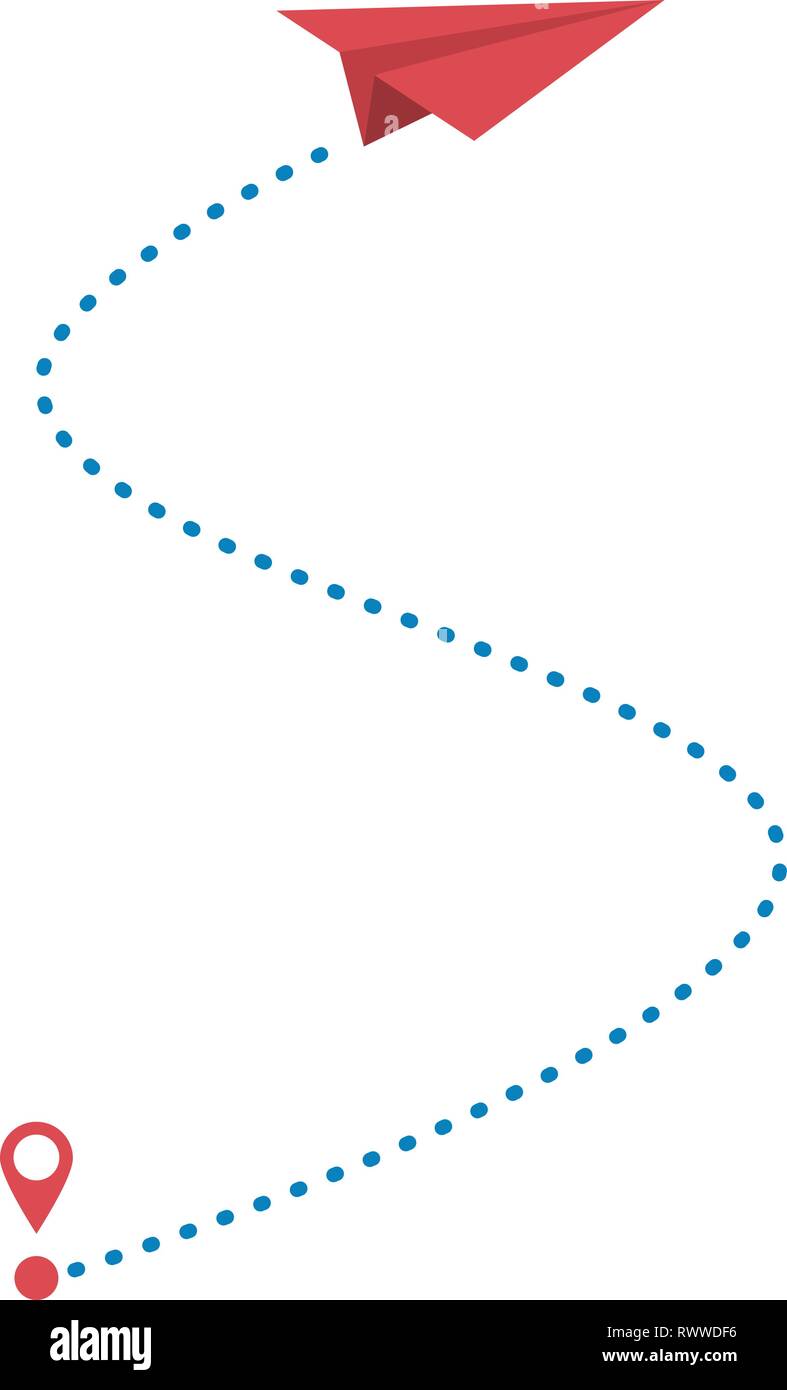 Paper plane and path Stock Vector Image & Art - Alamy