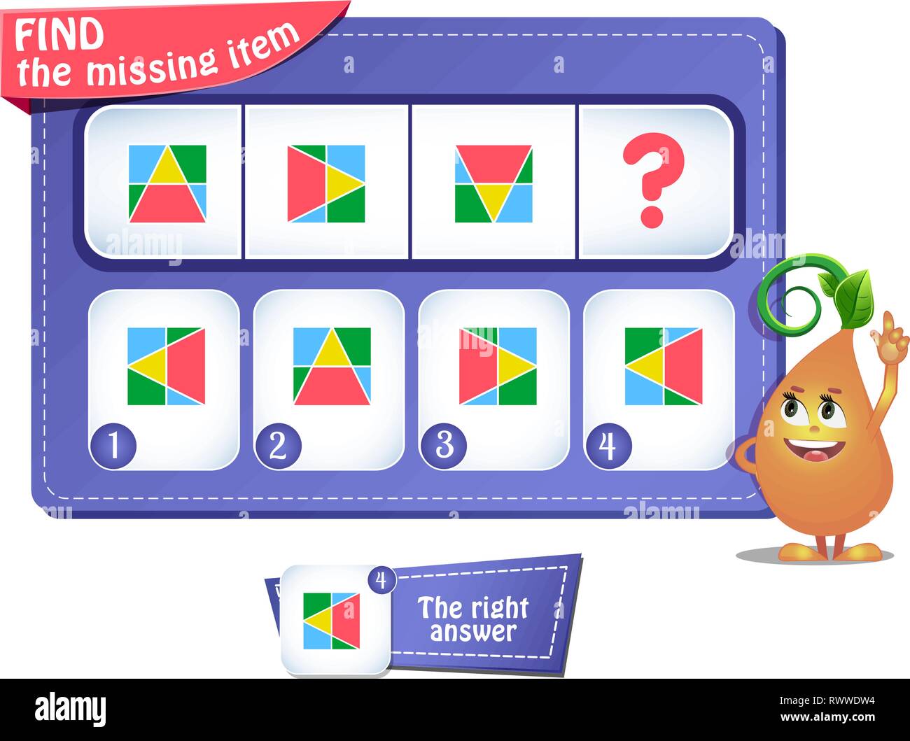 educational game for kids and adults. development of logic, iq. Task ...