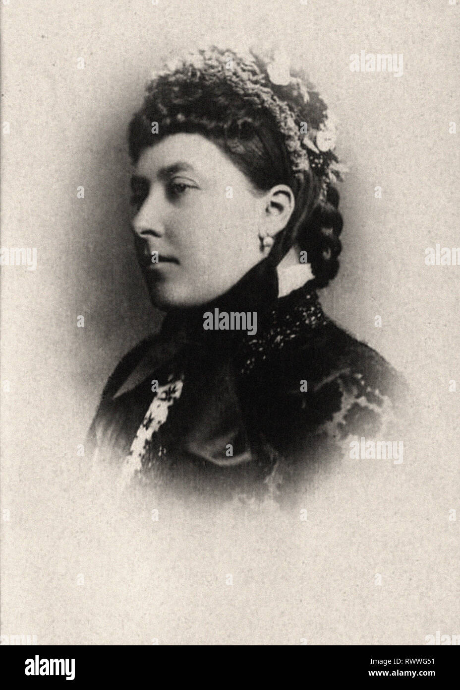 Photographic portrait of Helène, duchesse de Slesvig Holstein Stock ...