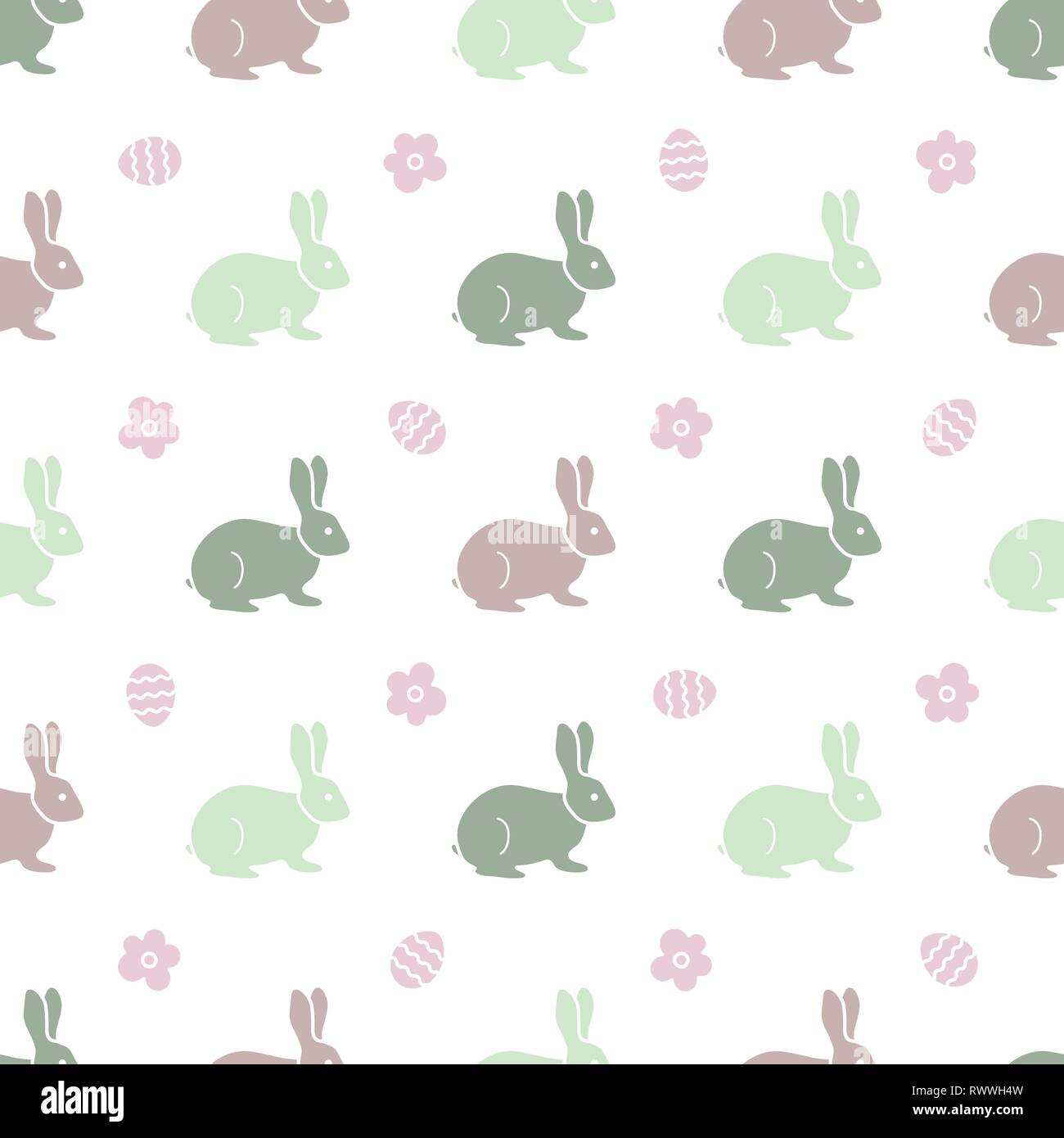 Seamless pattern with Easter Bunny. Happy Easter. Festive background ...