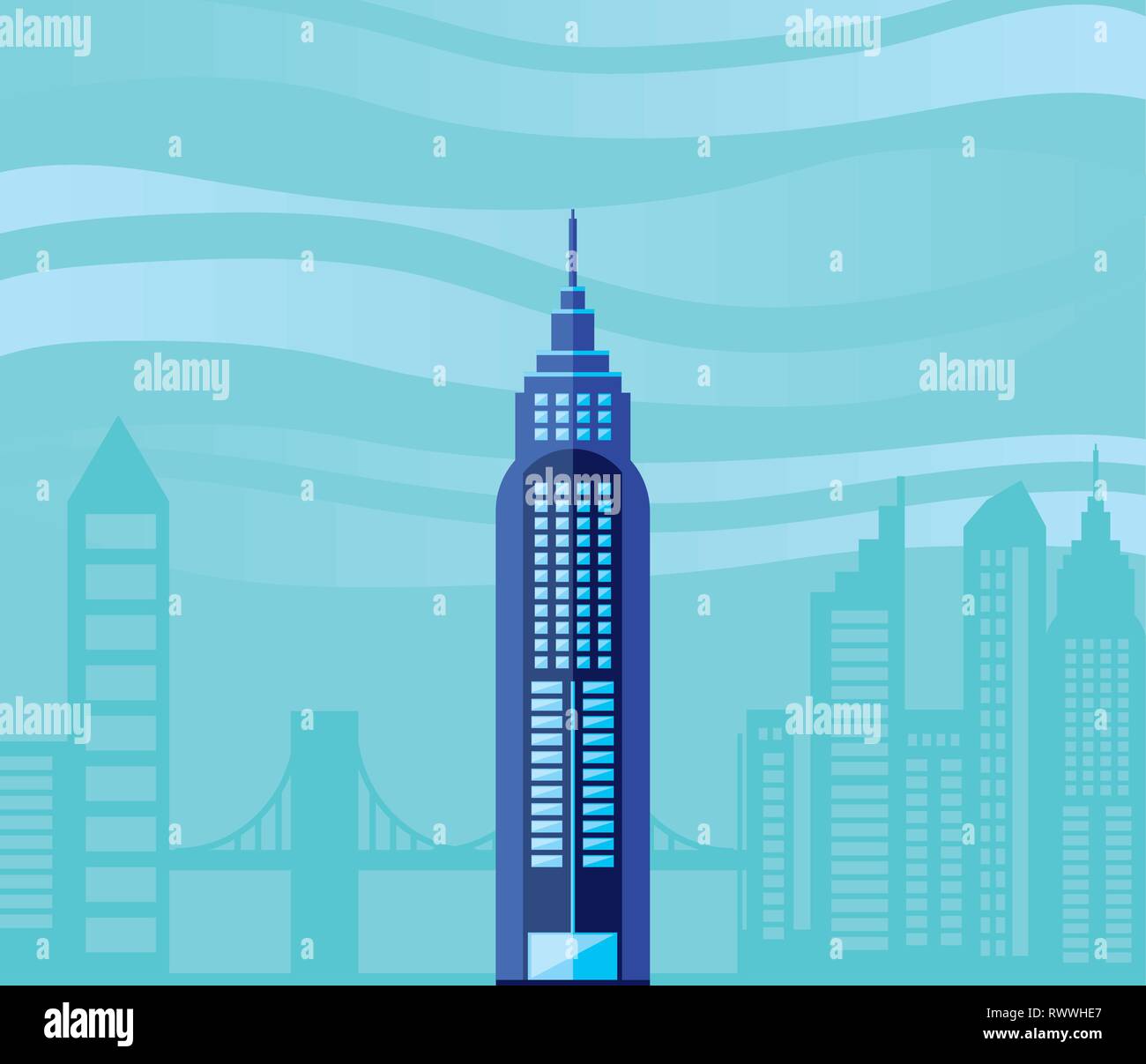 buildings cityscape scene with blue sky vector illustration design ...