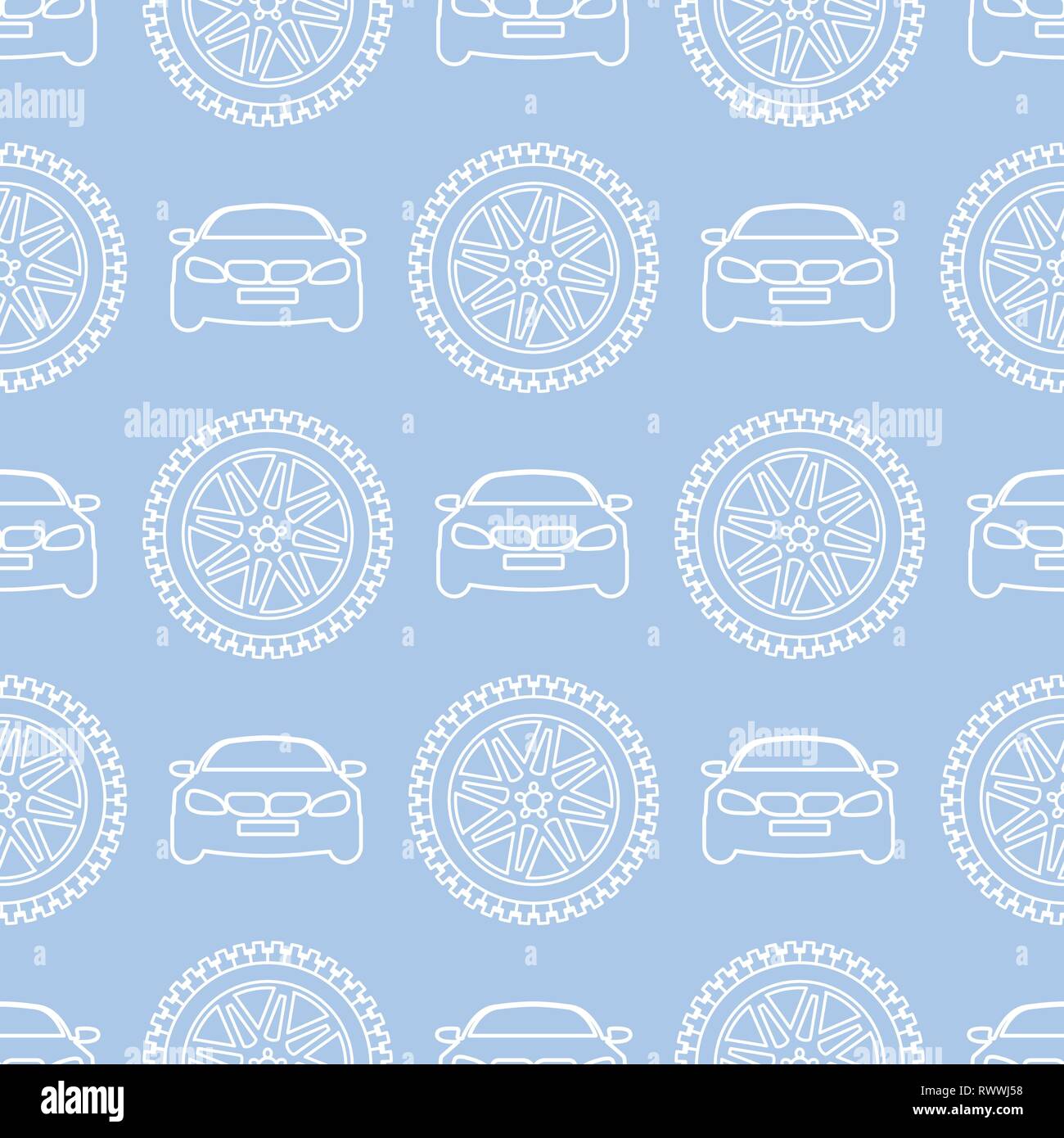 Seamless pattern cars wheels Stock Vector Images - Alamy