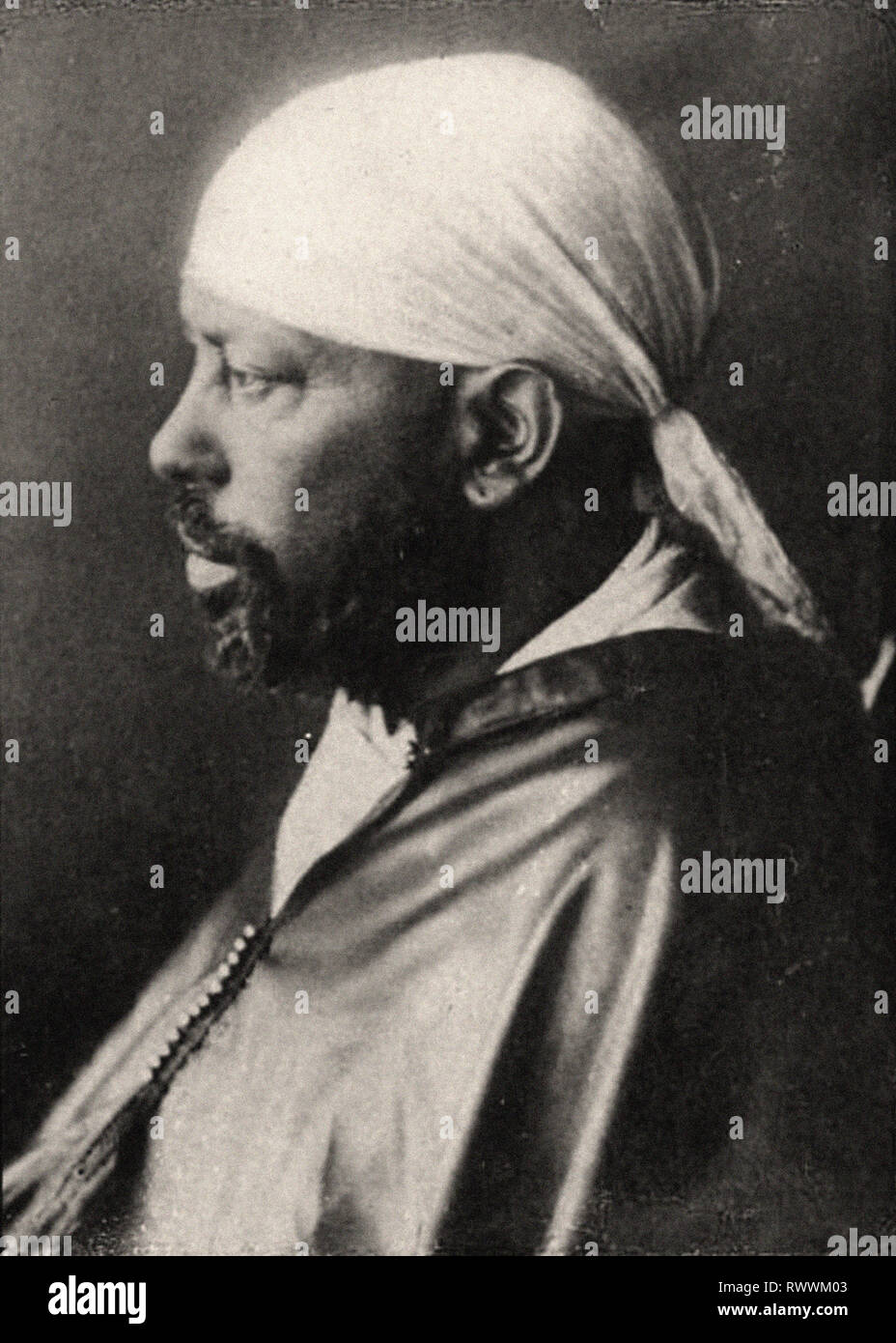 Photographic portrait of Menelik, empereur d'Abyssinie Stock Photo - Alamy