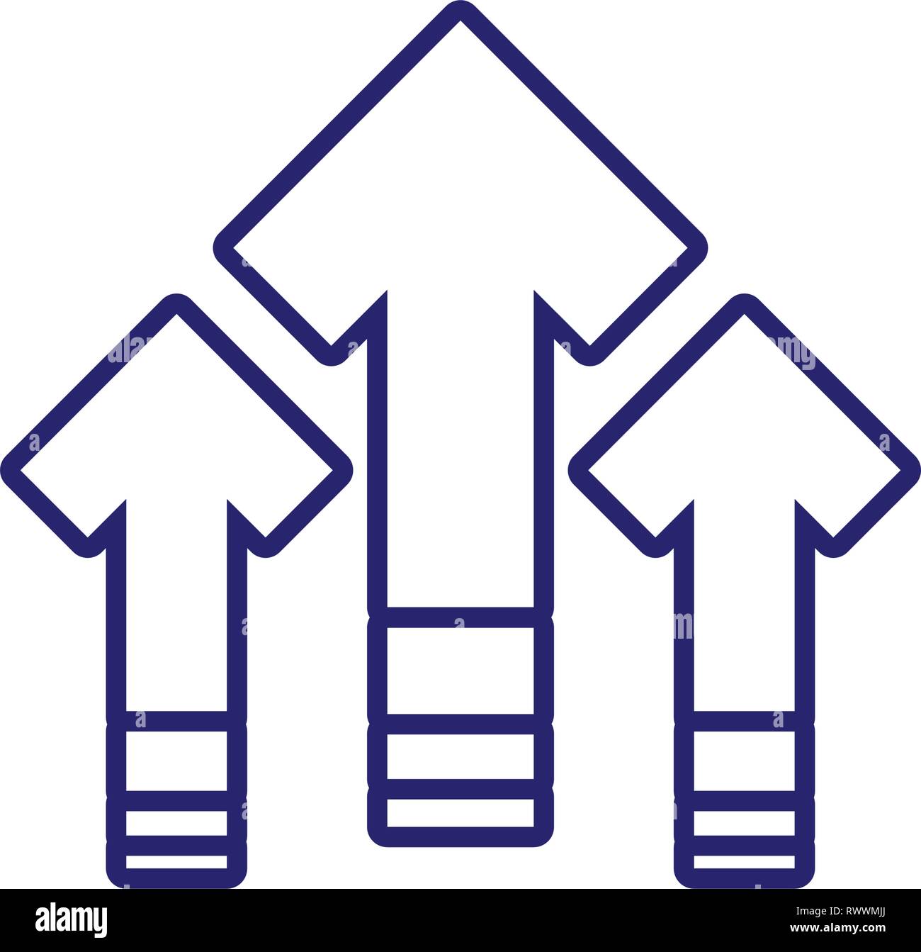 arrows up isolated icon vector illustration design Stock Vector Image ...