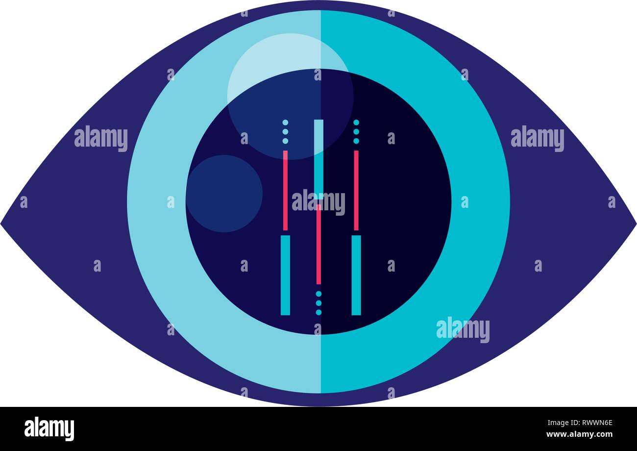 cyber security eye isolated icon vector illustration design Stock ...