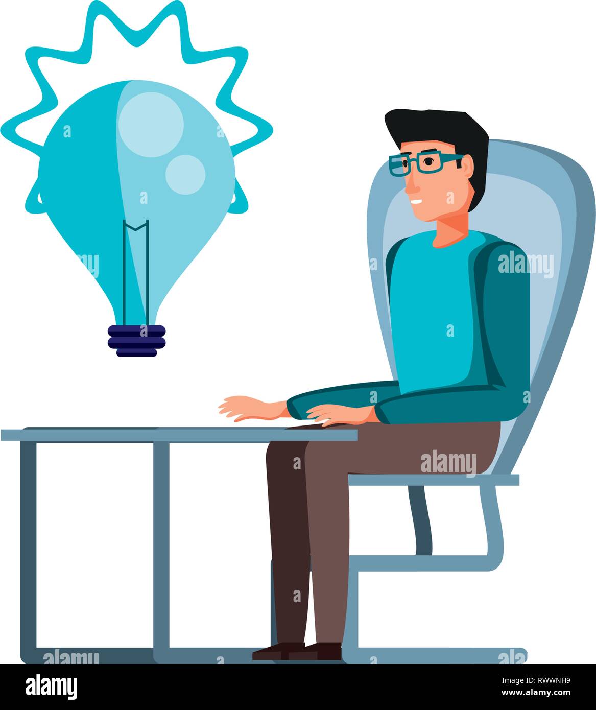 business man in the office vector illustration design Stock Vector ...