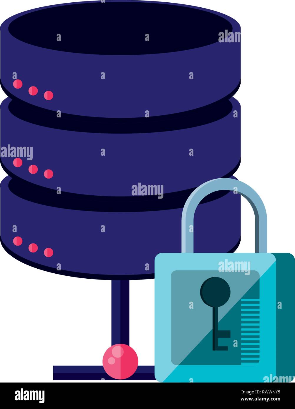 data center disks with padlock vector illustration design Stock Vector Image & Art - Alamy