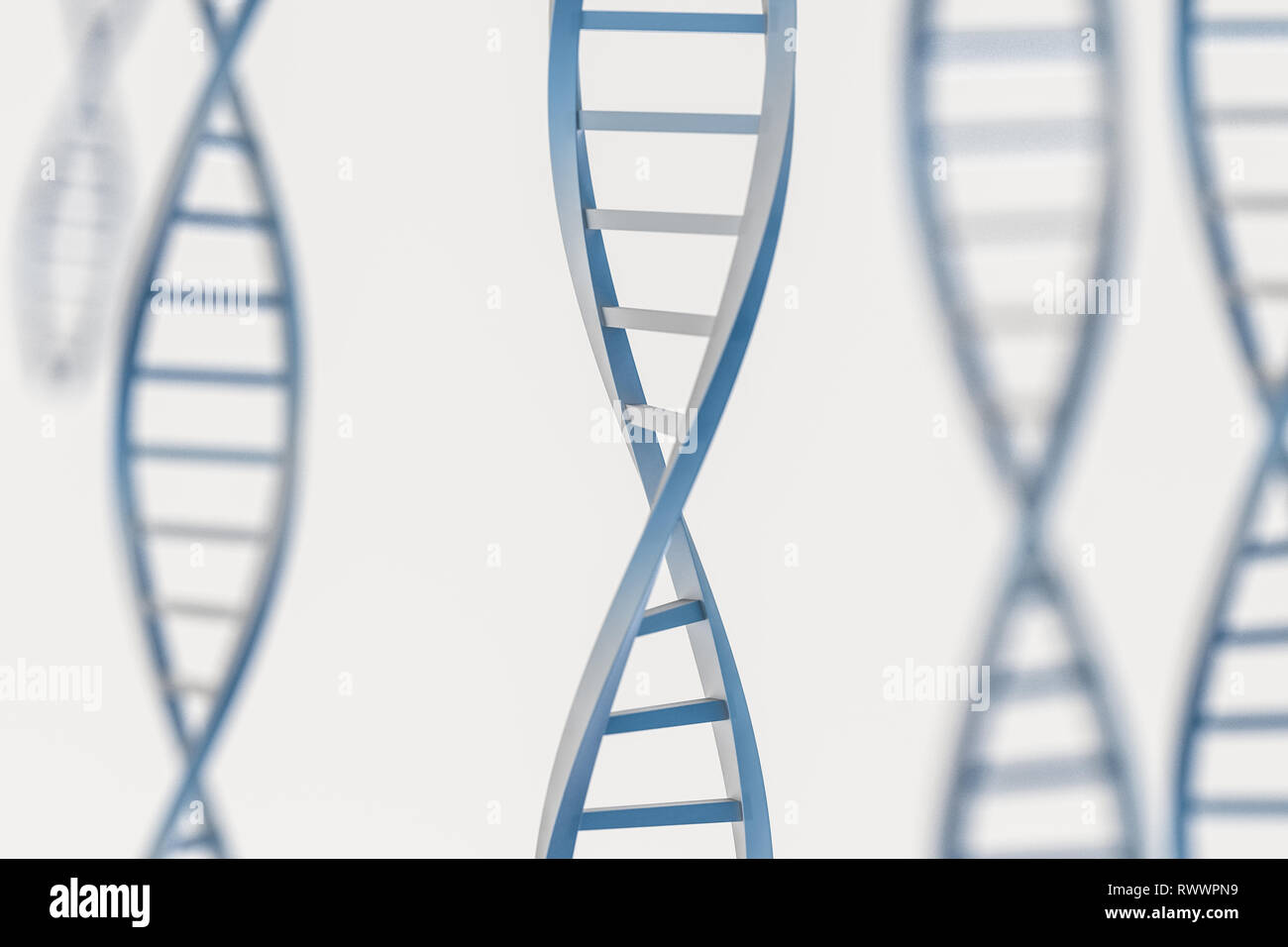 3d rendering, DNA with blue background Stock Photo - Alamy