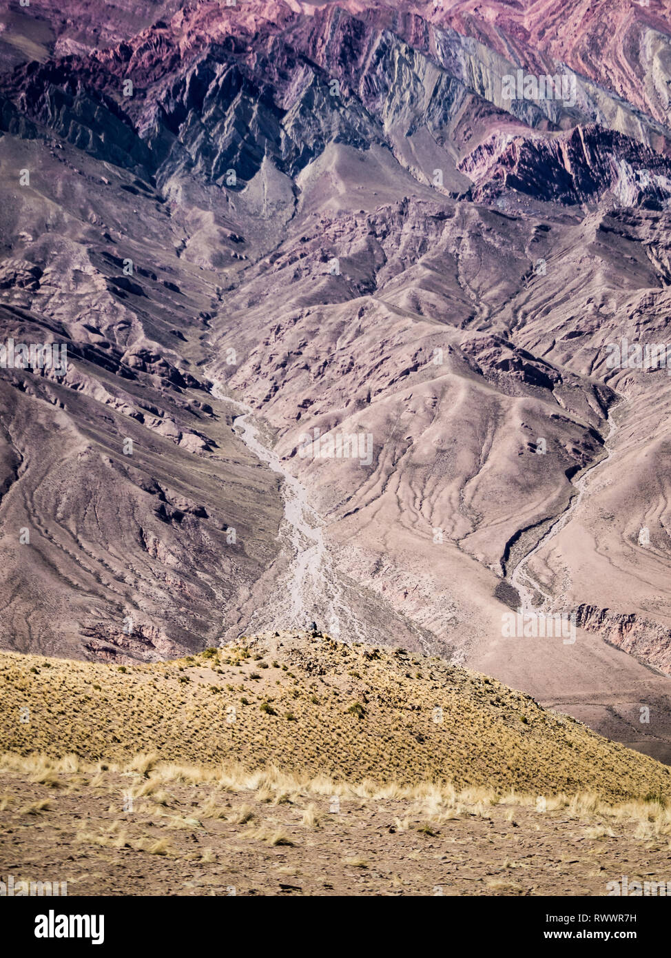 Vertical pic of The Hornocal the 14 colours mountain in Humahuaca ...