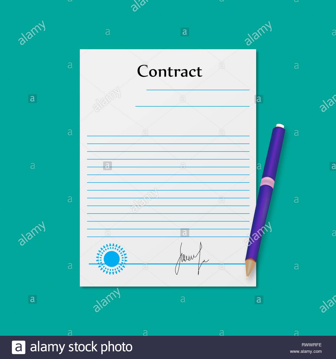 Signing Contract Cartoon Stock Photos & Signing Contract Cartoon Stock ...