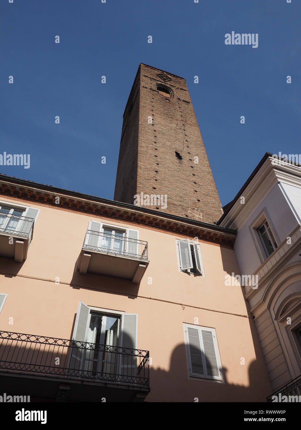 Ancient medieval tower in the city of Alba, Italy Stock Photo - Alamy