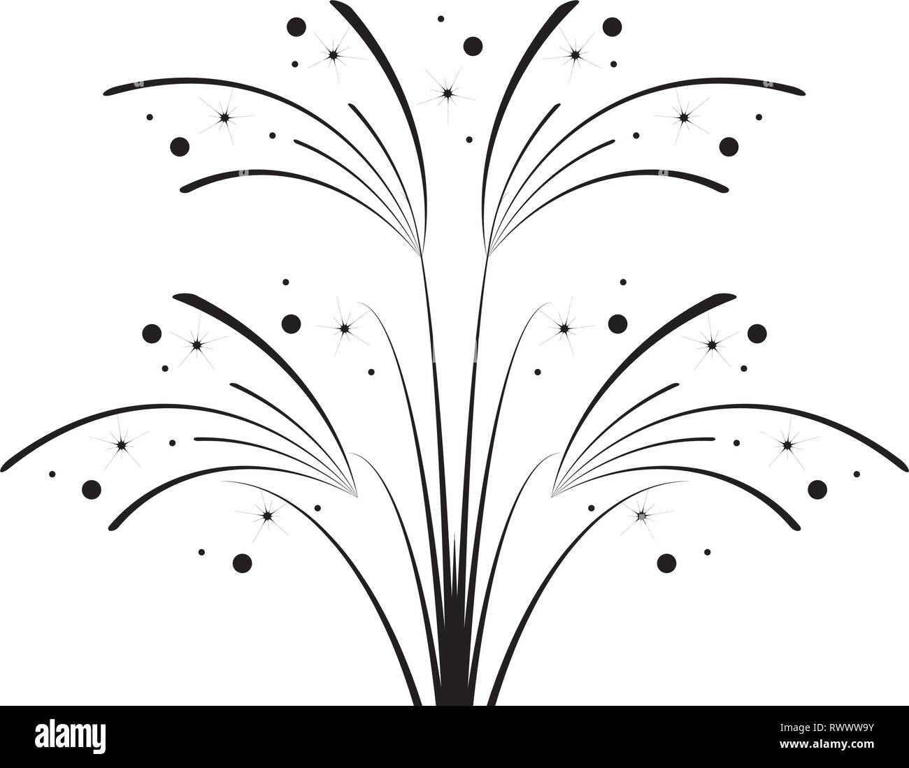 Shooting fireworks illustration Stock Vector Images - Alamy