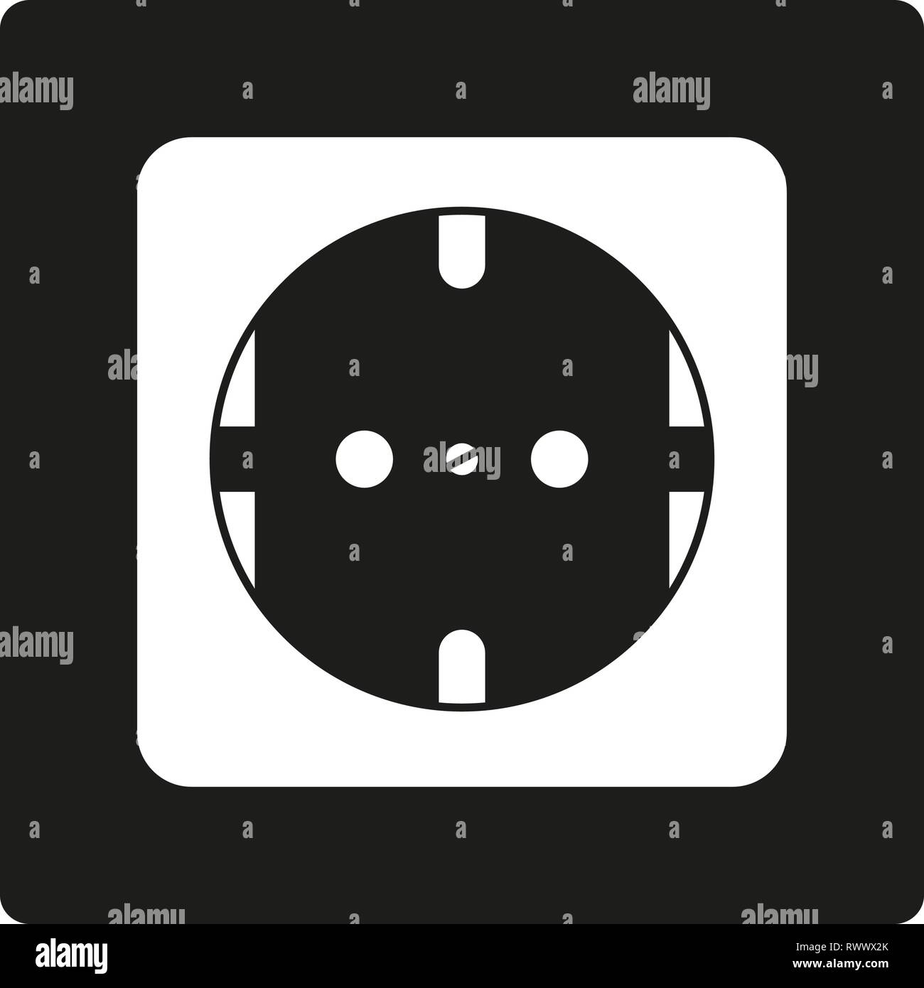 Plug plugged electrical outlet Stock Vector Images - Alamy