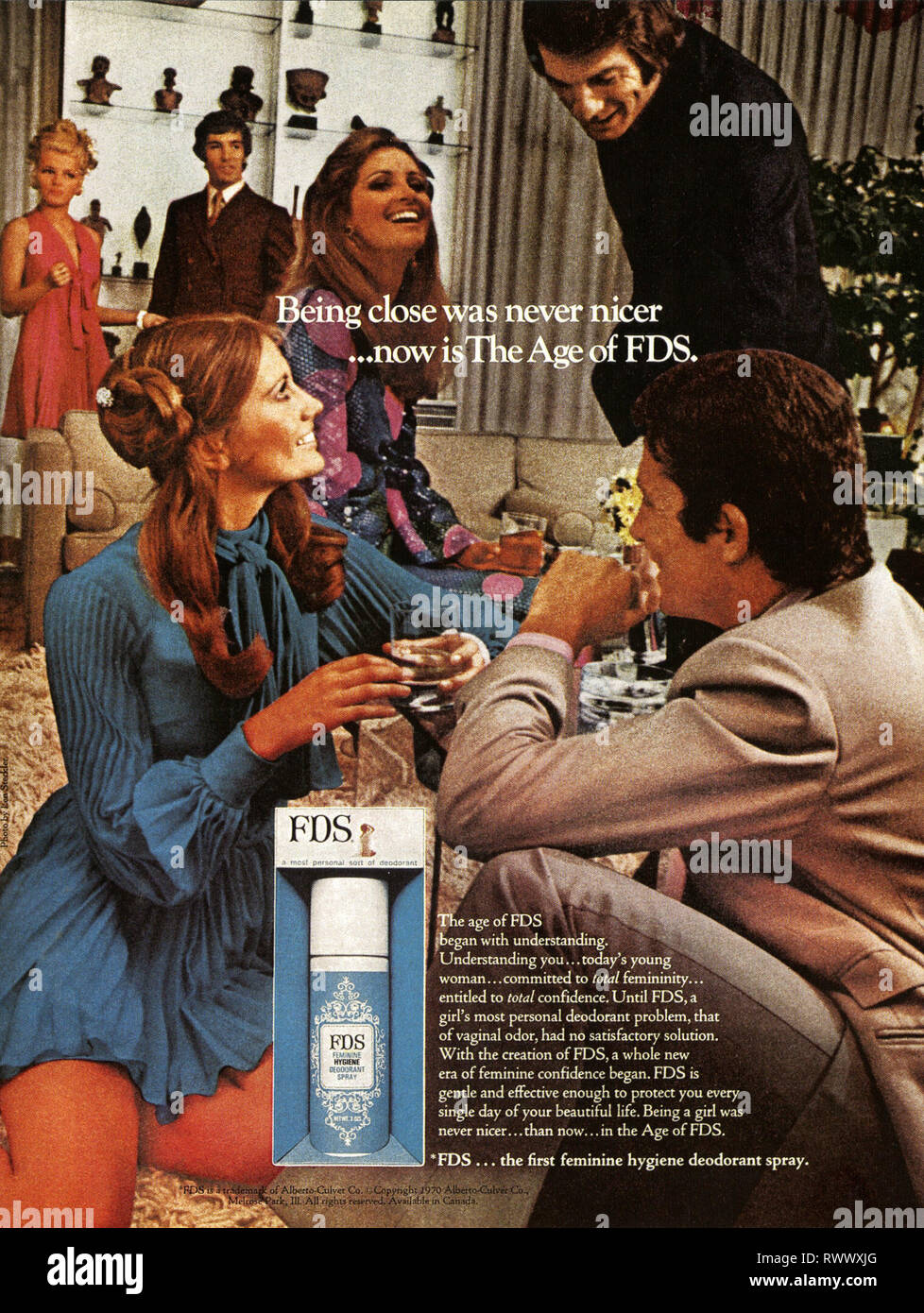 1970s USA Alberto-Culver Magazine Advert Stock Photo - Alamy