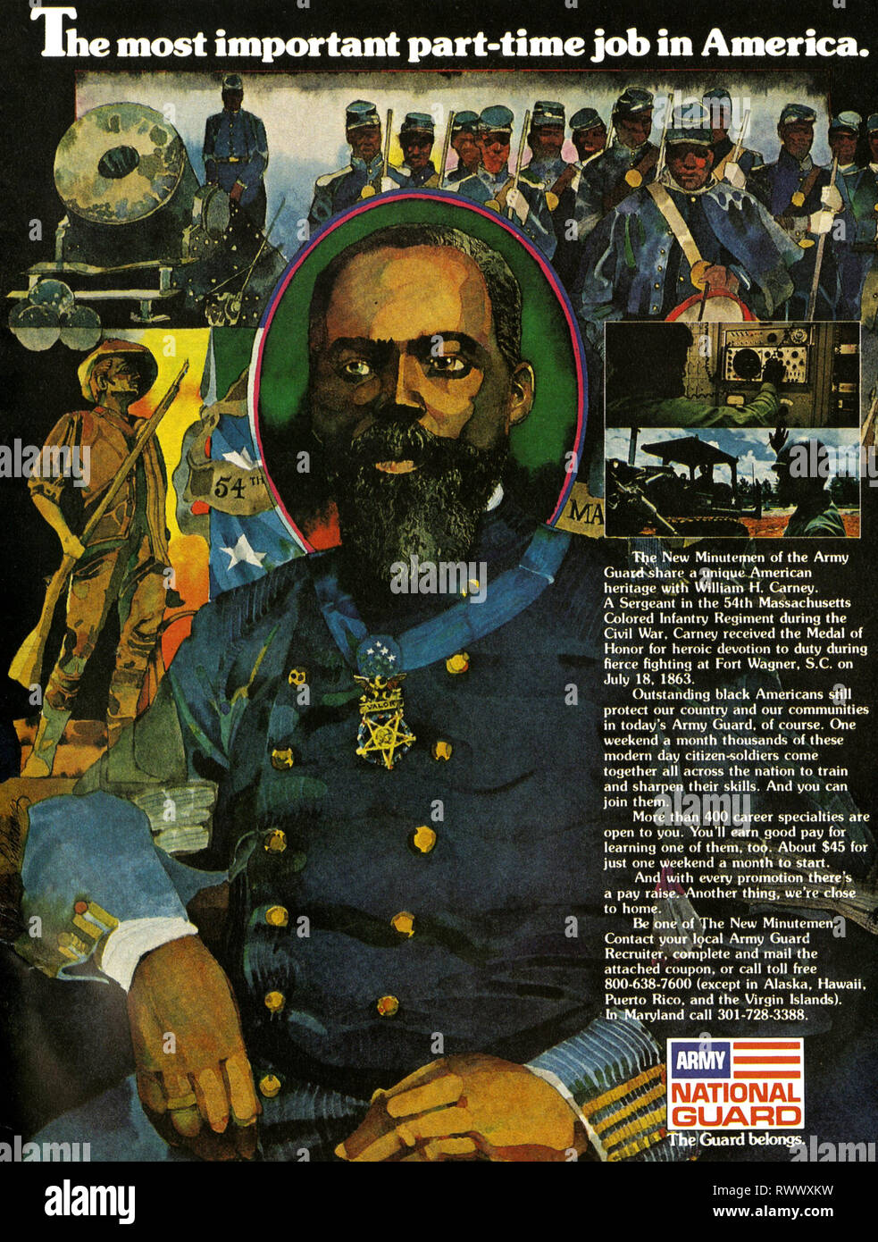 1970s USA Army National Guard Magazine Advert Stock Photo - Alamy