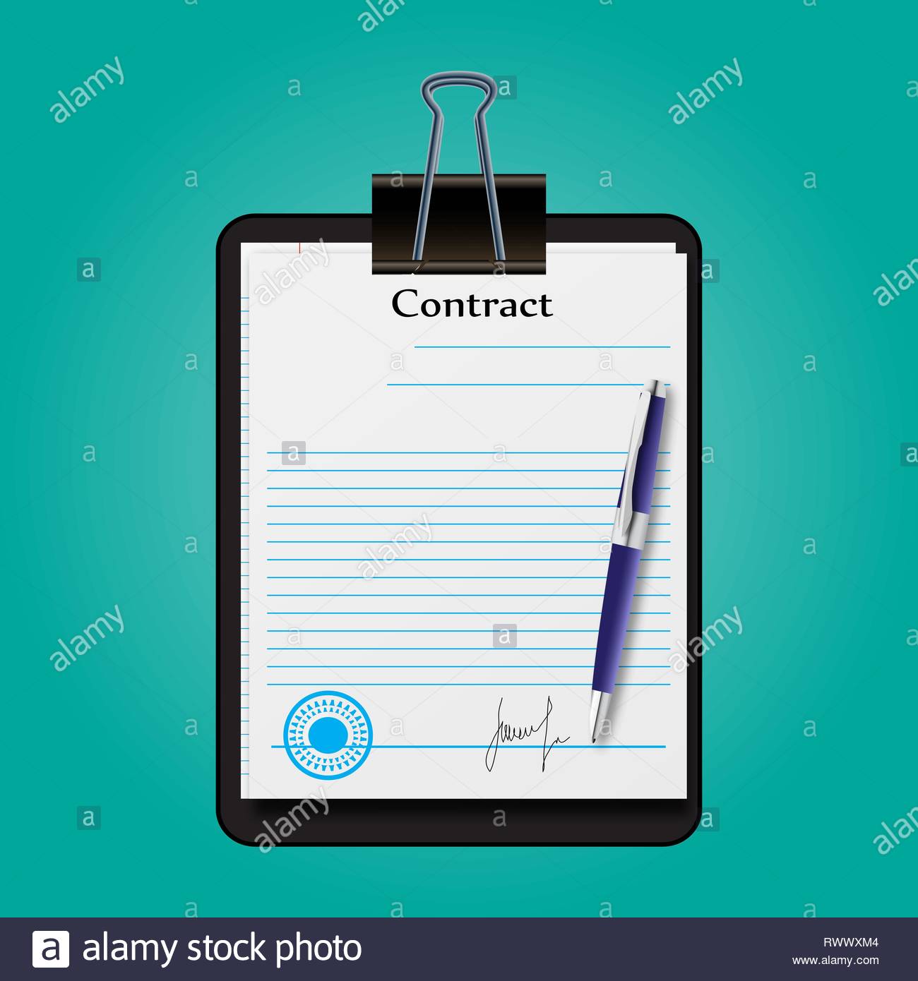 Signing Contract Cartoon Stock Photos & Signing Contract Cartoon Stock ...