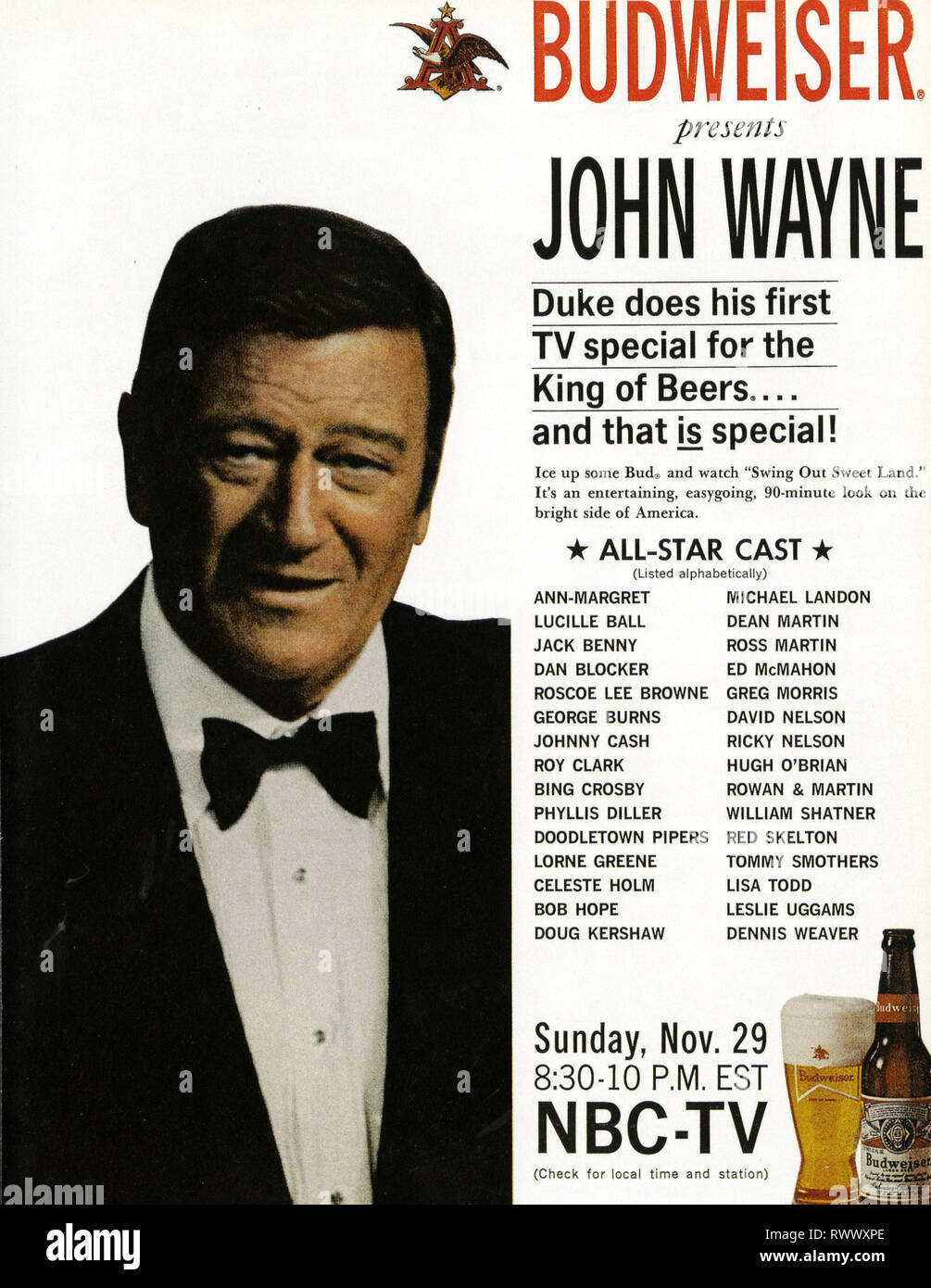 1970s USA Budweiser Magazine Advert Stock Photo - Alamy