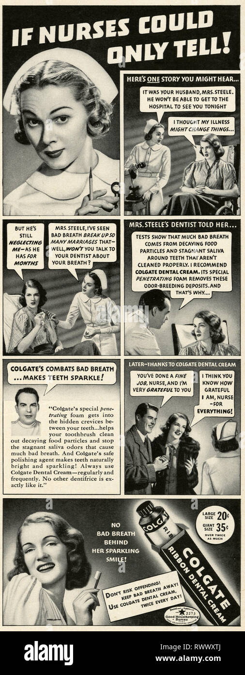 1930s UK Colgate Magazine Advert Stock Photo - Alamy