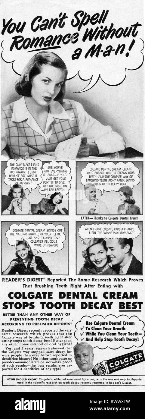 1930s UK Colgate Magazine Advert Stock Photo - Alamy