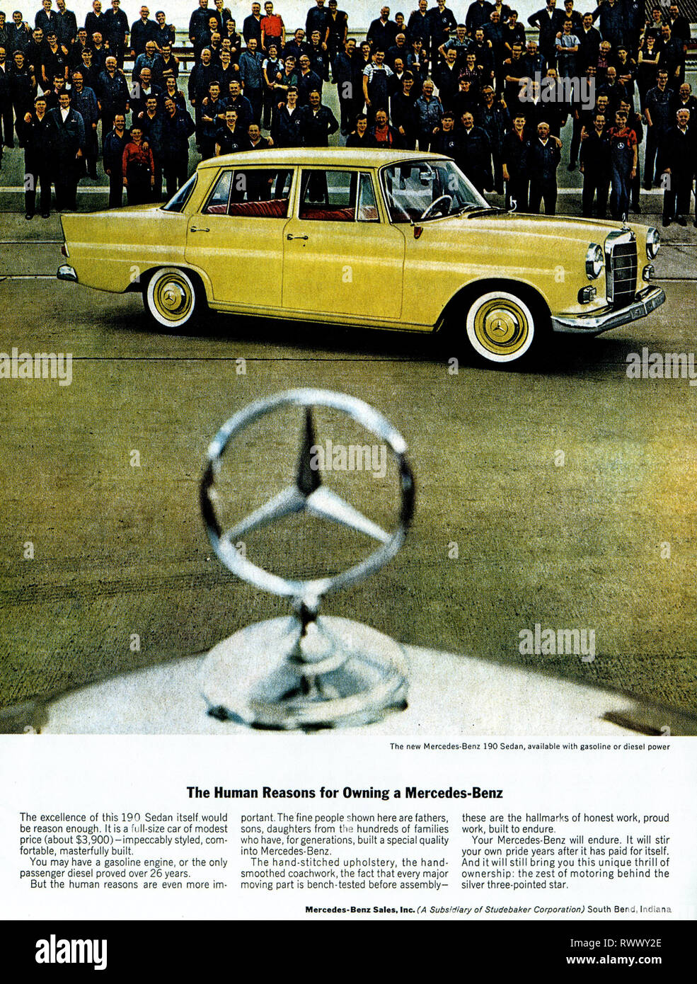 1960s USA Mercedes-Benz Magazine Advert Stock Photo - Alamy