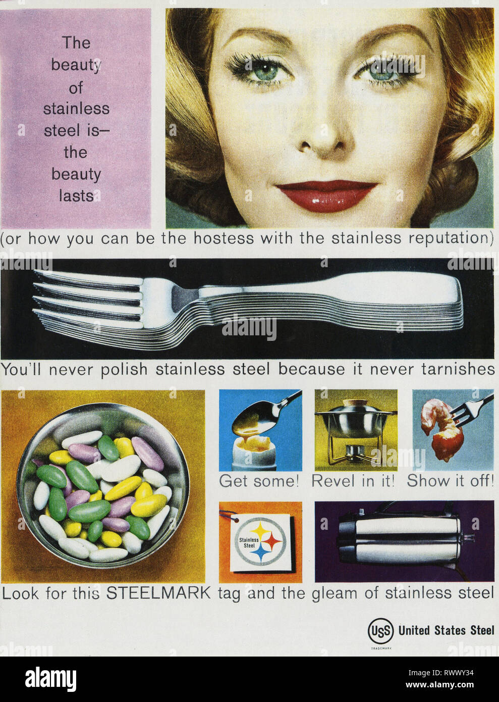 1960s USA United States Steel Magazine Advert Stock Photo - Alamy