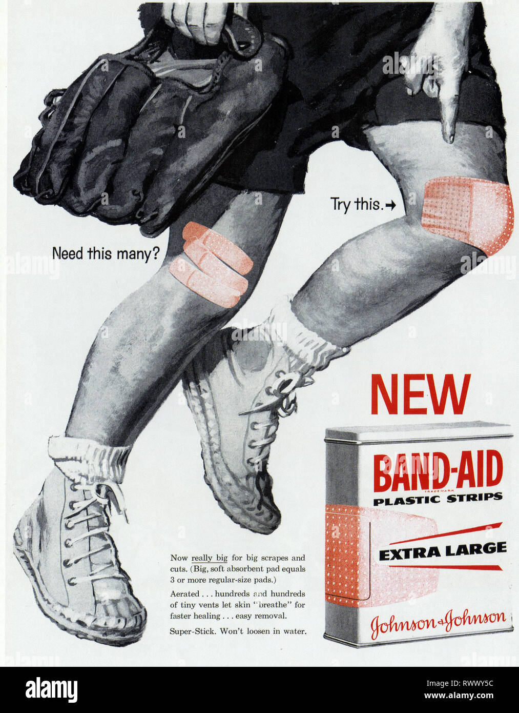 1960s USA Band Aid Magazine Advert Stock Photo - Alamy