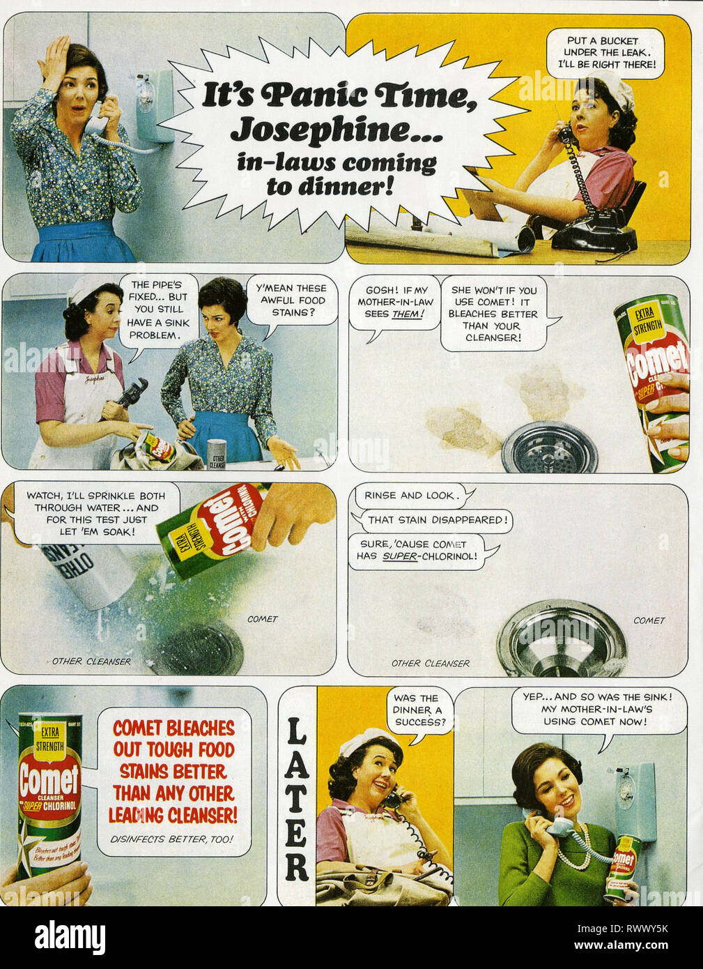 1960s USA Comet Magazine Advert Stock Photo - Alamy