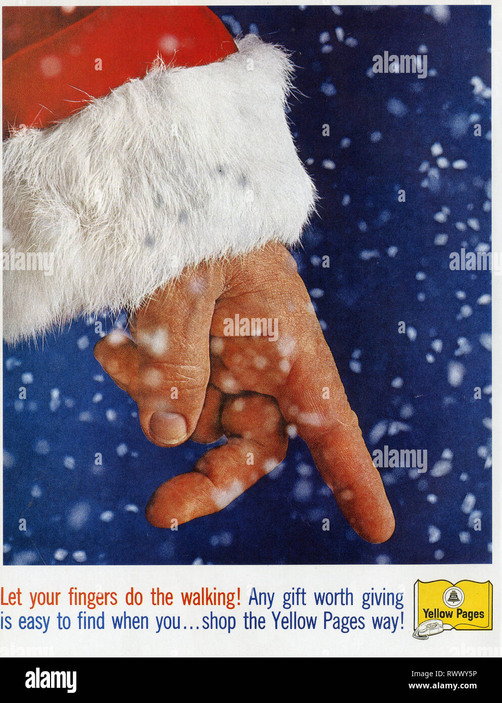 1960s USA Yellow Pages Magazine Advert Stock Photo - Alamy