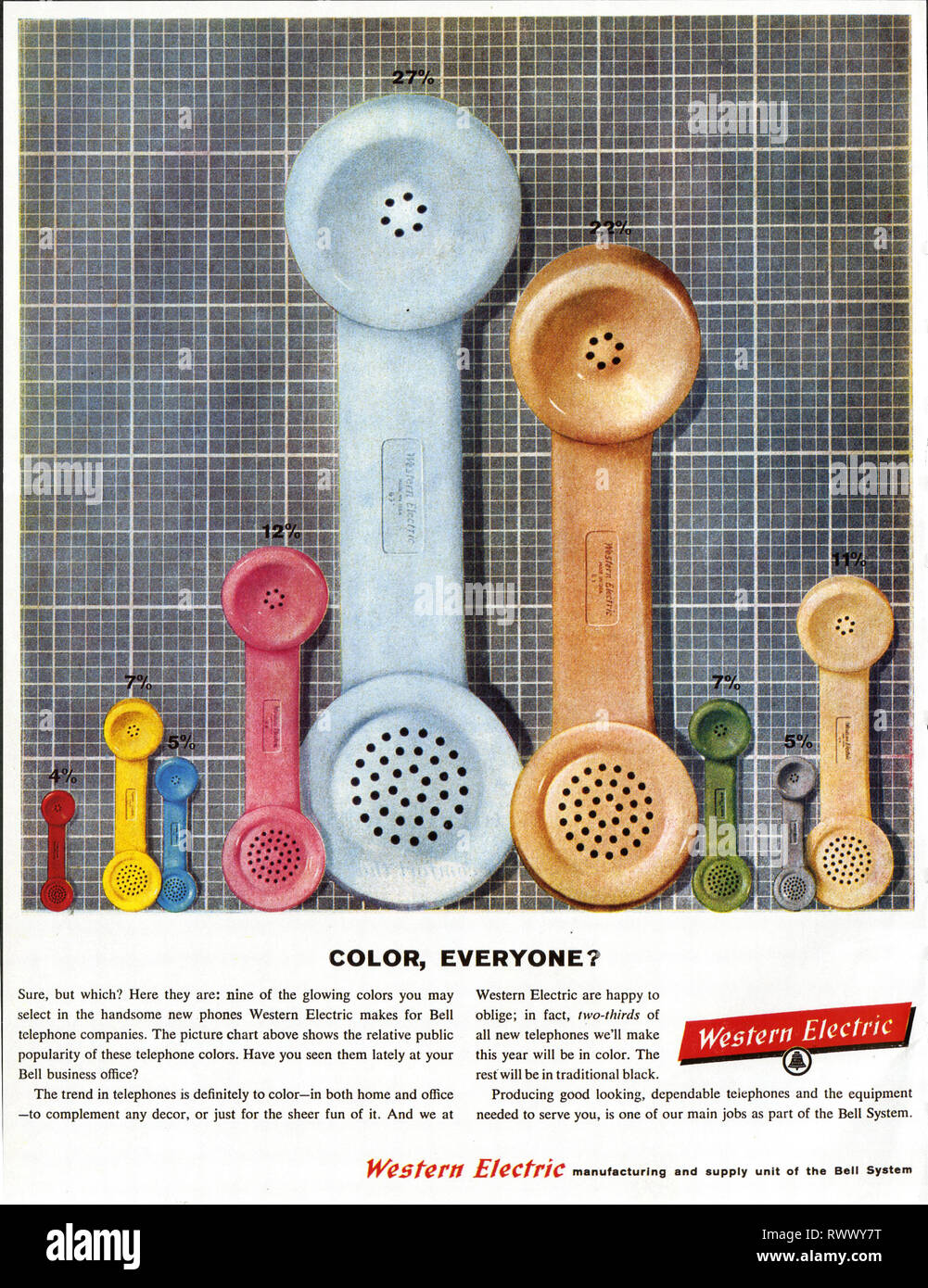 Western electric advert hi-res stock photography and images - Alamy