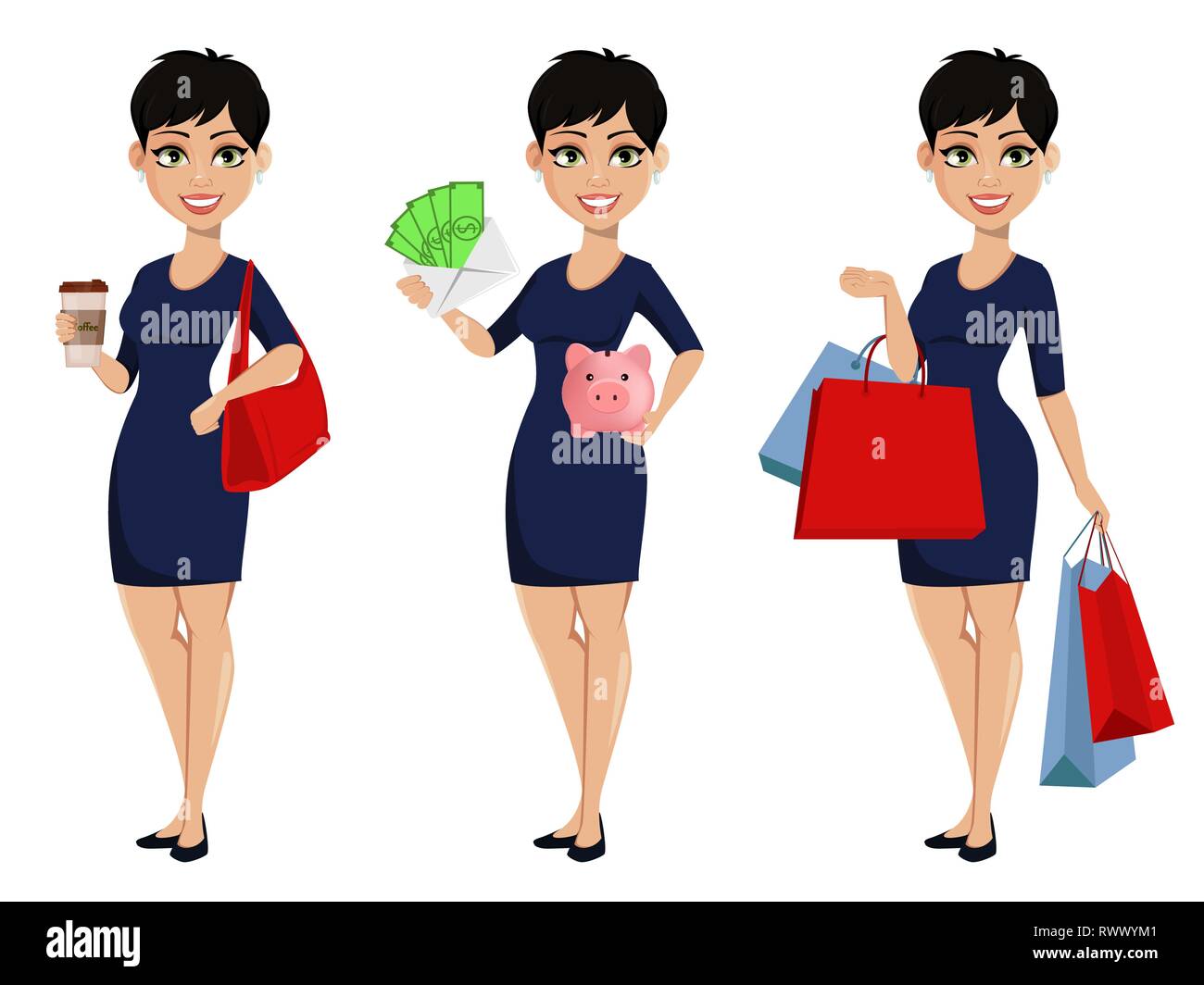 Attractive bank banking Stock Vector Images - Alamy