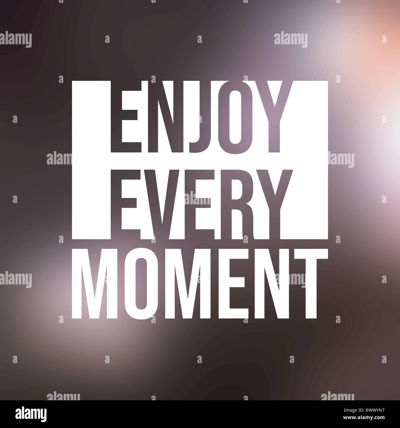 enjoy every moment. Life quote with modern background vector illustration Stock Vector Image ...