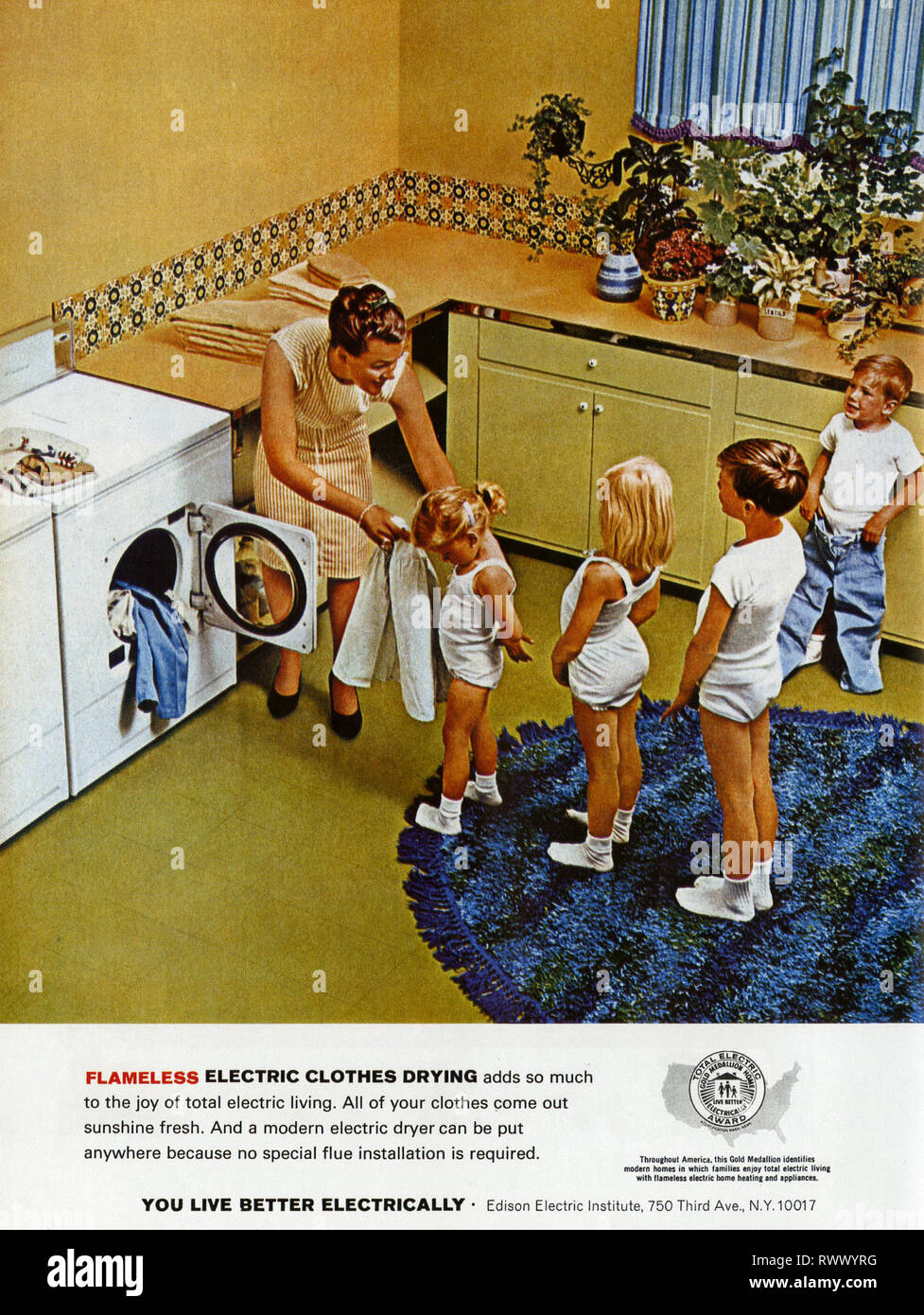 1960s USA Edison Electric Institute Magazine Advert Stock Photo - Alamy