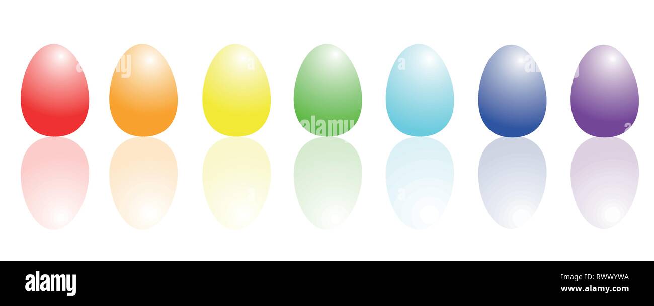 colorfully colored easter eggs vector illustration EPS10 Stock Vector ...