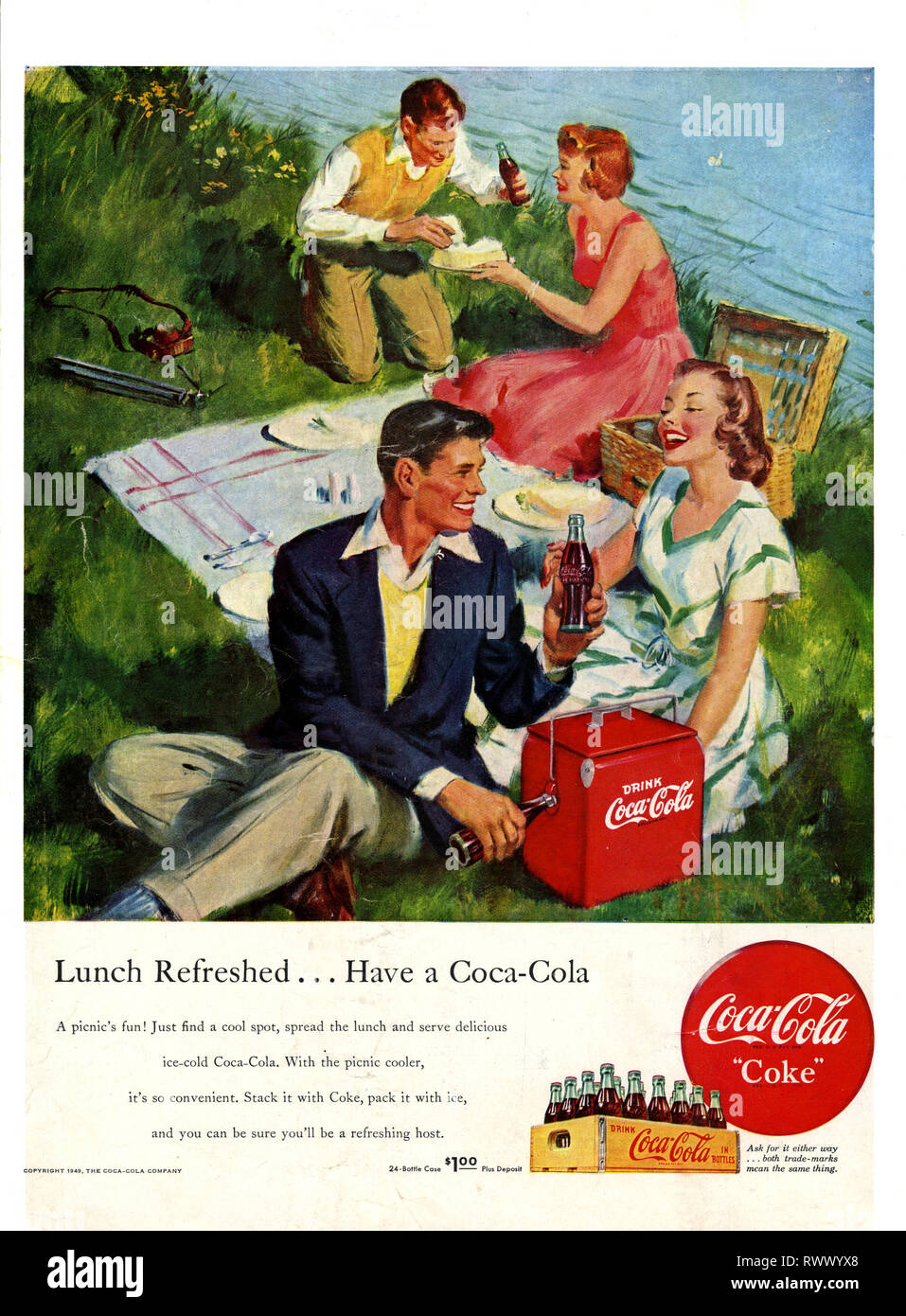 1940s usa coca cola magazine advert hi-res stock photography and images ...