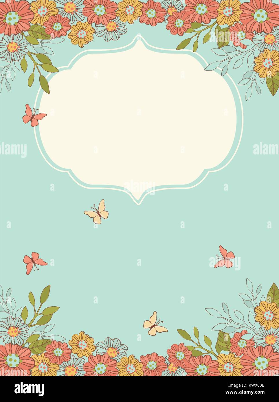 SPRING CARD Birthday Congratulation Greeting Card Holiday Cartoon ...