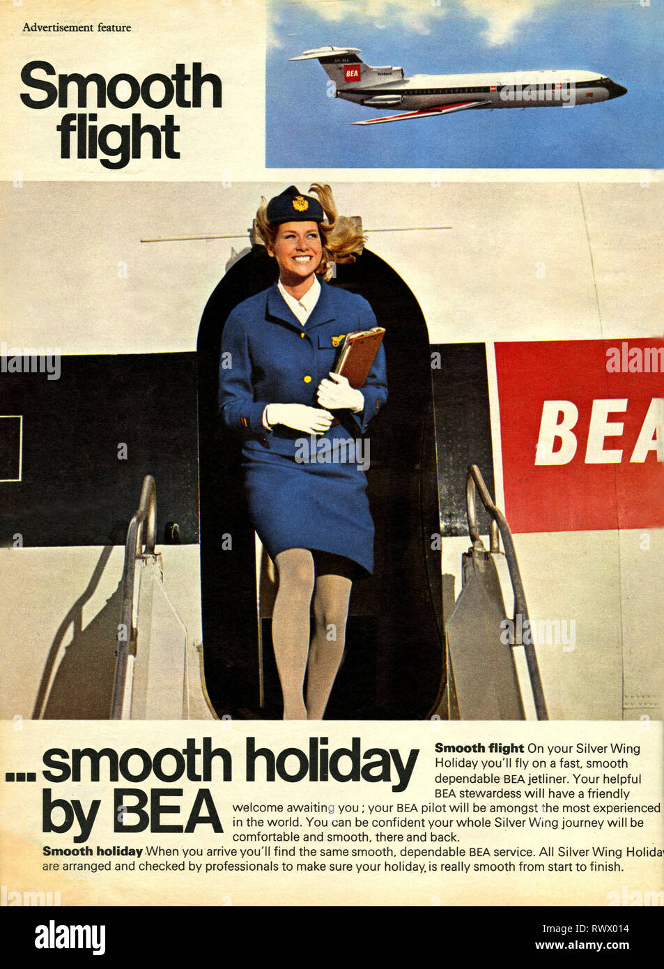 1960s UK BEA Magazine Advert Stock Photo - Alamy