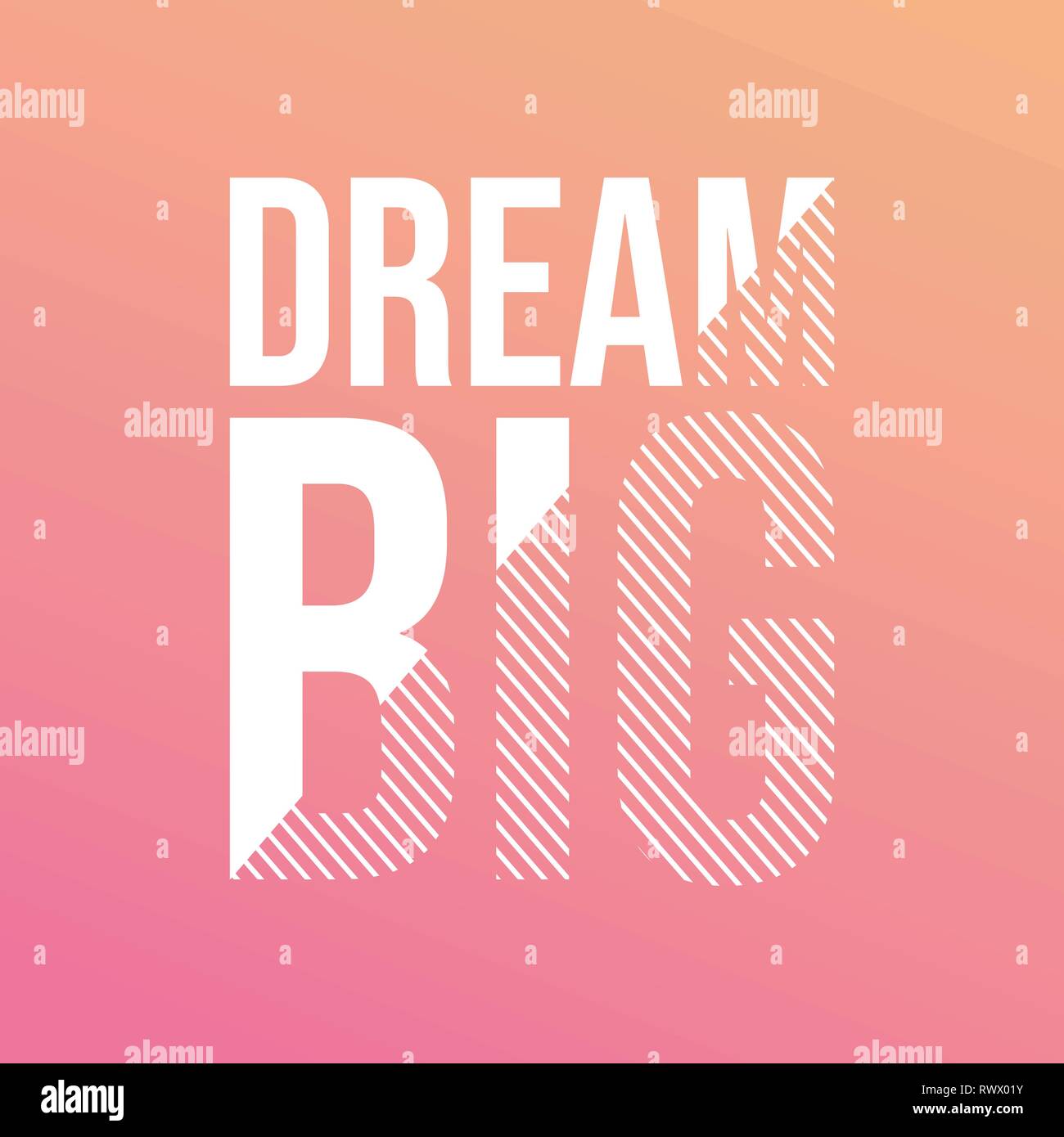 dream big. successful quote with modern background vector illustration ...