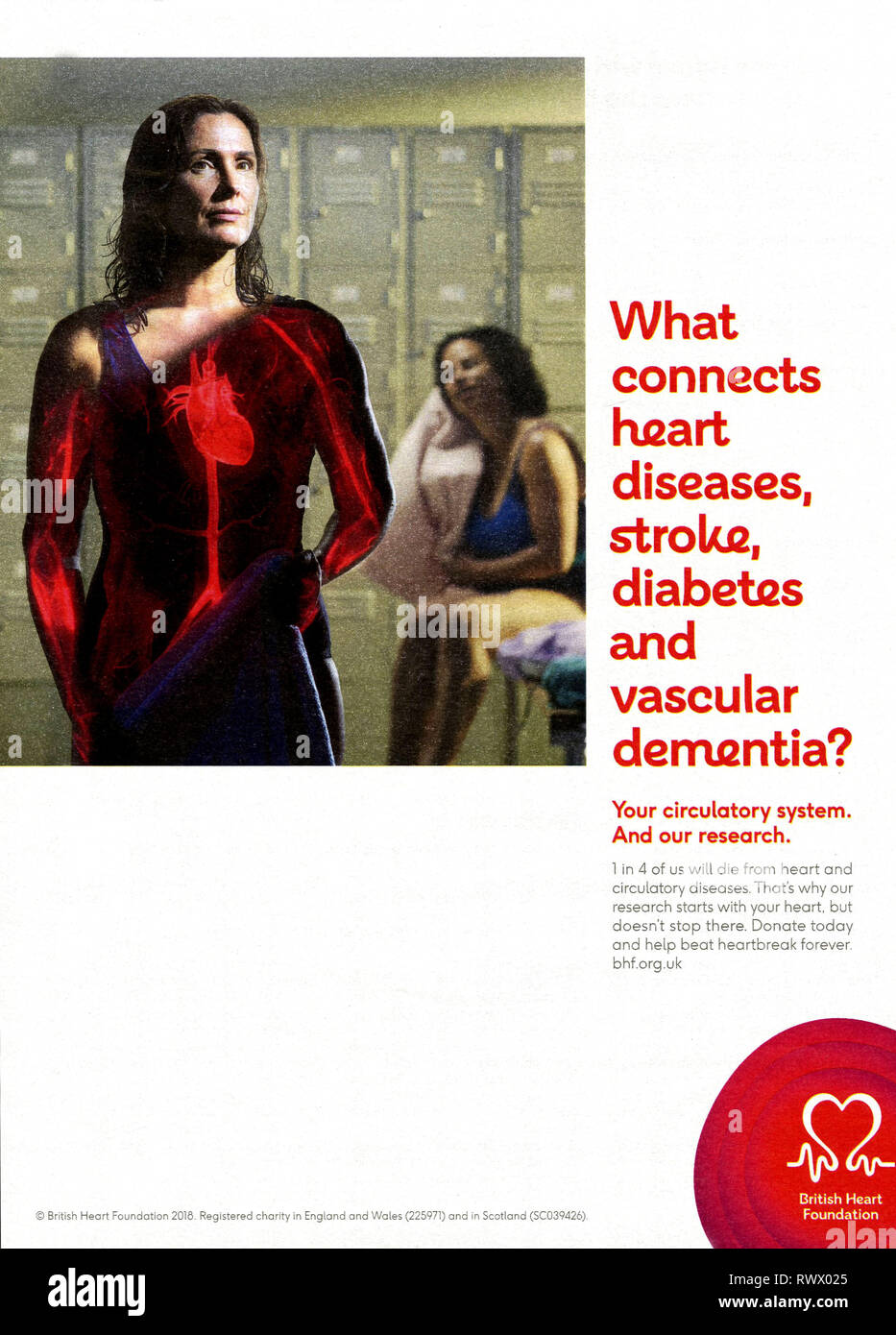2010s UK British Heart Foundation Magazine Advert Stock Photo - Alamy