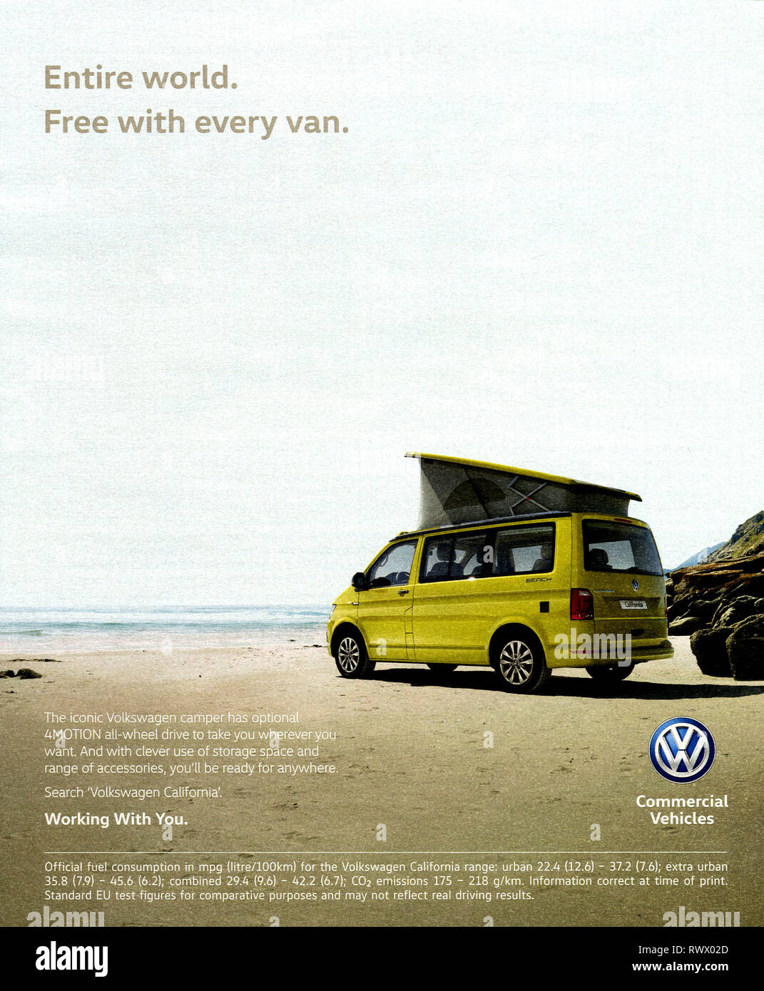 2010s UK Volkswagen Magazine Advert Stock Photo - Alamy