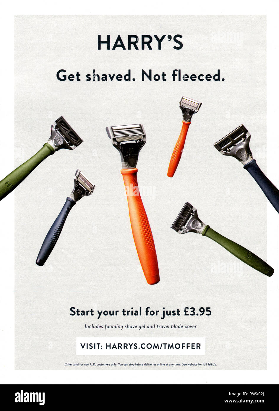 2010s UK Harry's Magazine Advert Stock Photo - Alamy